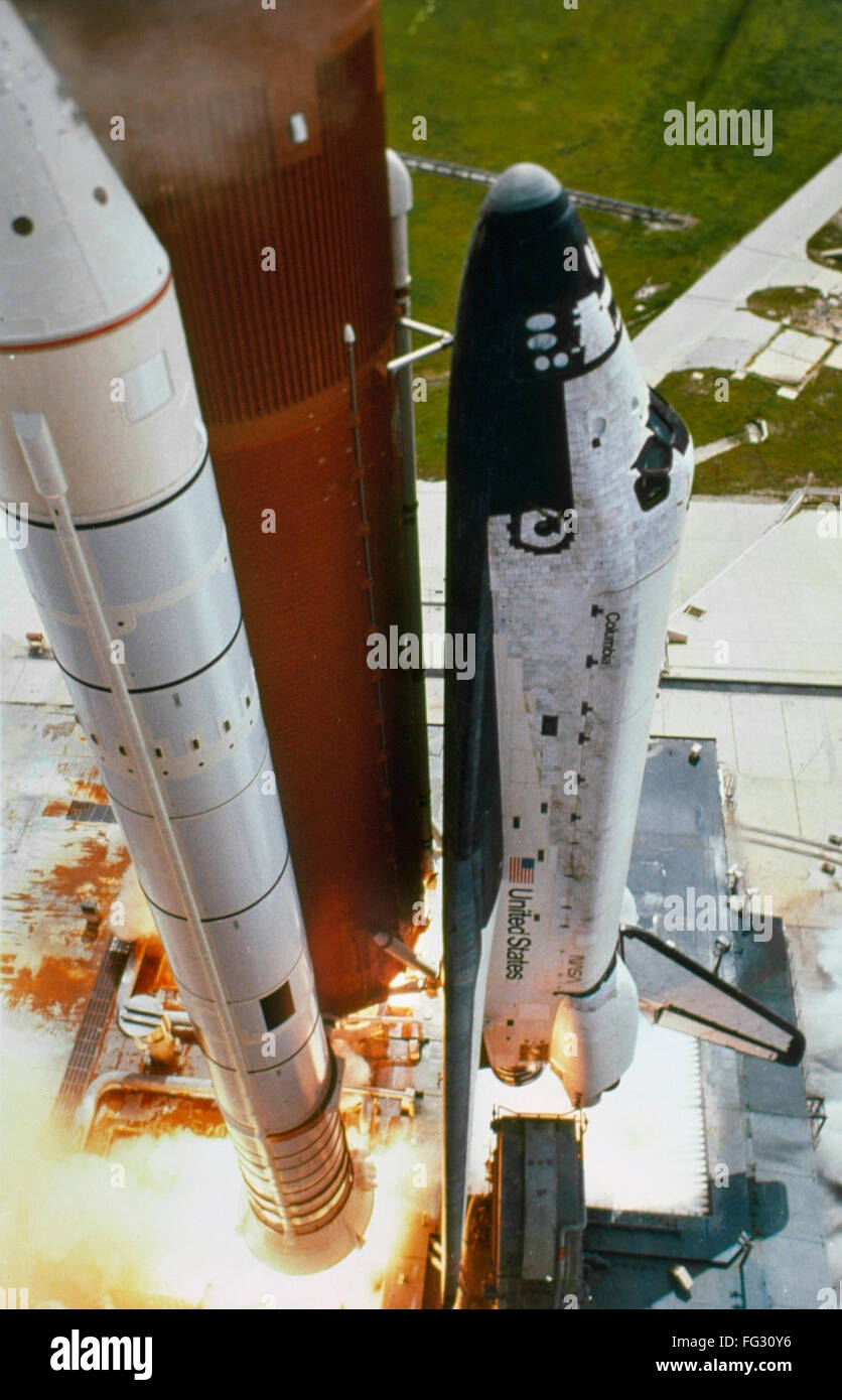 SPACE SHUTTLE LAUNCH, 1982. /nThe launch of the Space Shuttle Columbia for the STS-4 mission ...