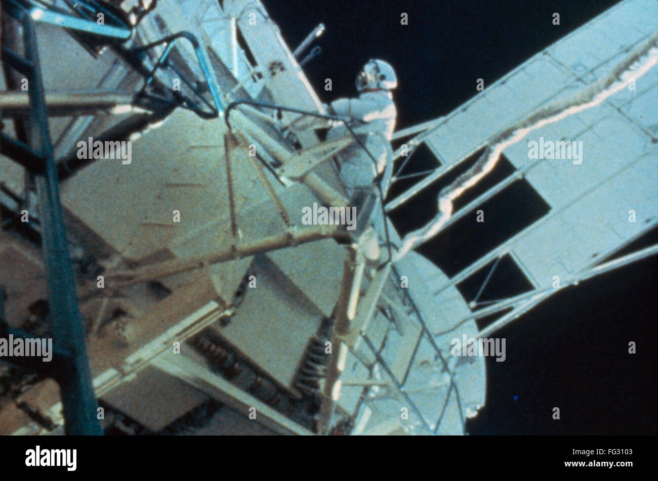 SKYLAB 2, 1973. /nAstronaut Pete Conrad during extravehicular activity ...