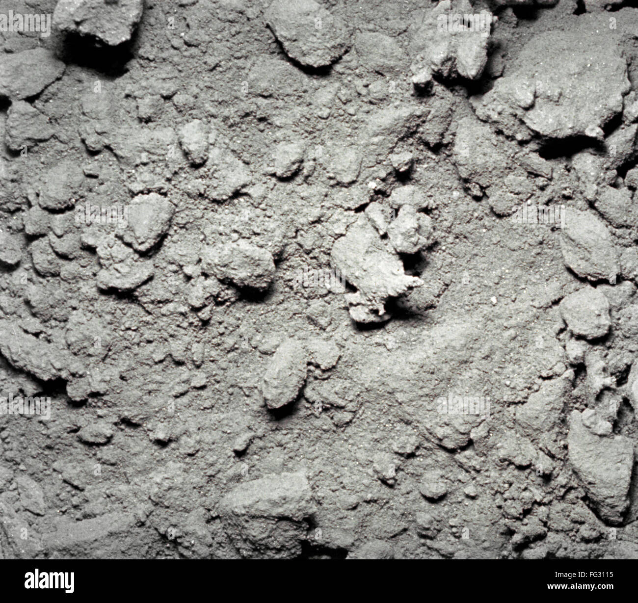 APOLLO 12: SOIL, 1969. /nClose up view of lunar soil. Photographed ...