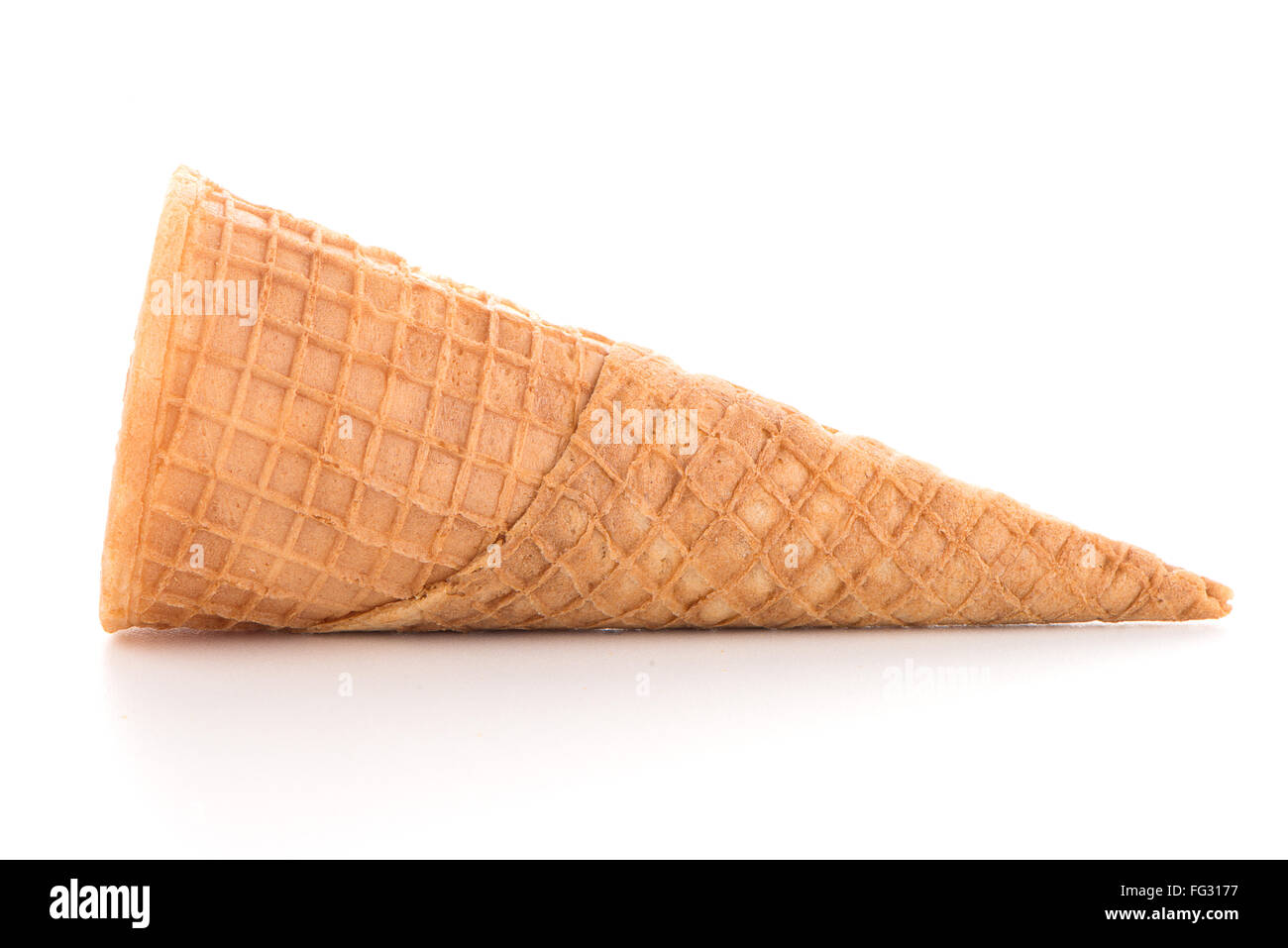 Wafer cone on white background Stock Photo - Alamy