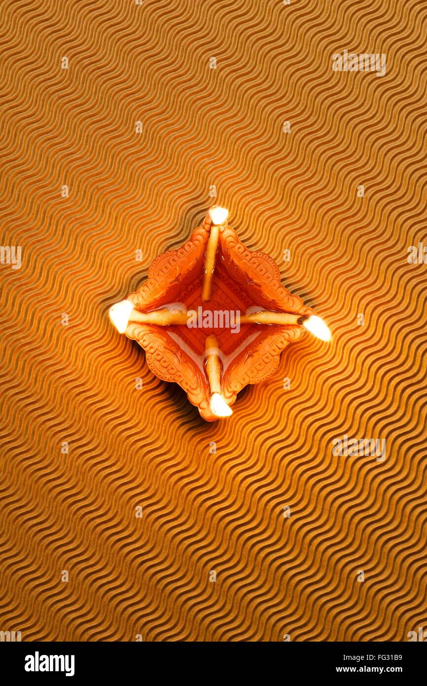 One Diya Diwali Festival Stock Photo - Alamy