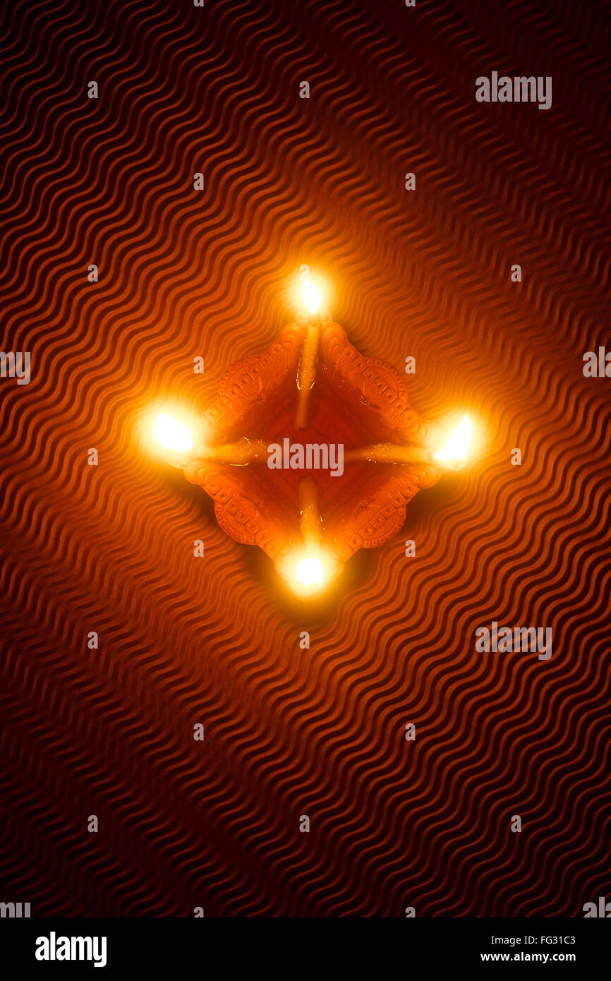 One Diya Diwali Festival Stock Photo - Alamy