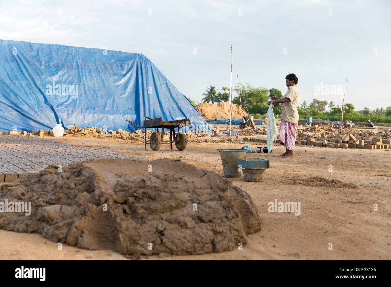 Asia India Tamil Nadu Sengal Soolai village. June 2014. All people of ...