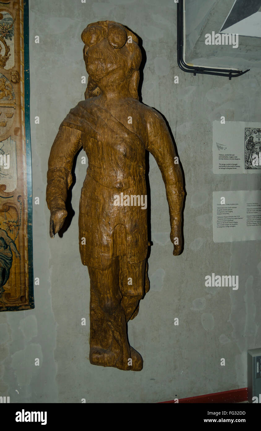 Statue of a savage, the symbol of strength and fertility. The Vasa ...