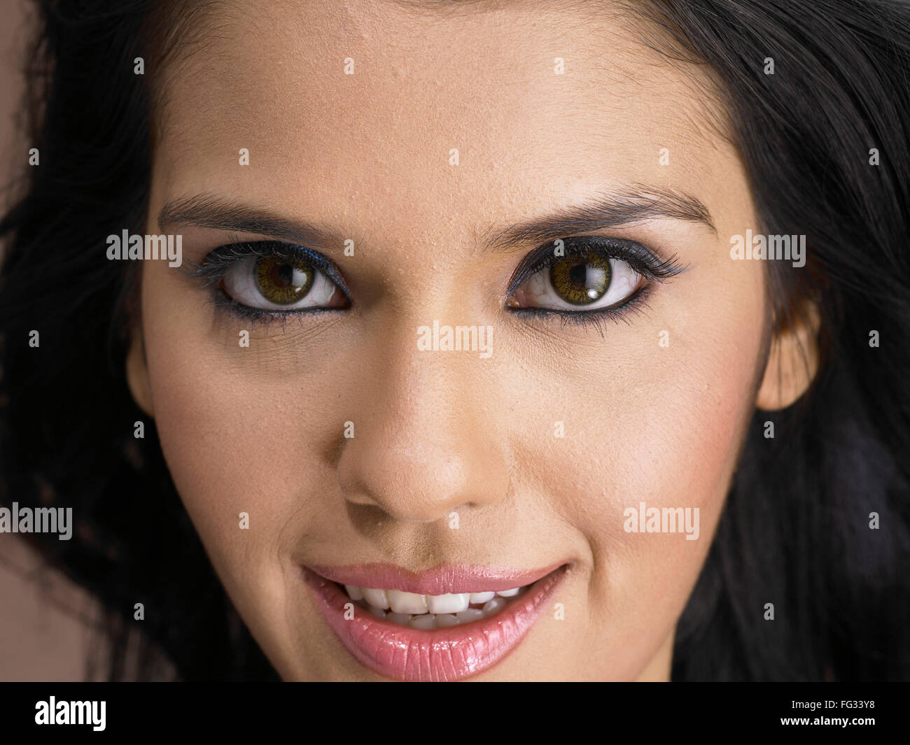 South Asian Indian woman smiling and face close up MR # 702 Stock Photo ...