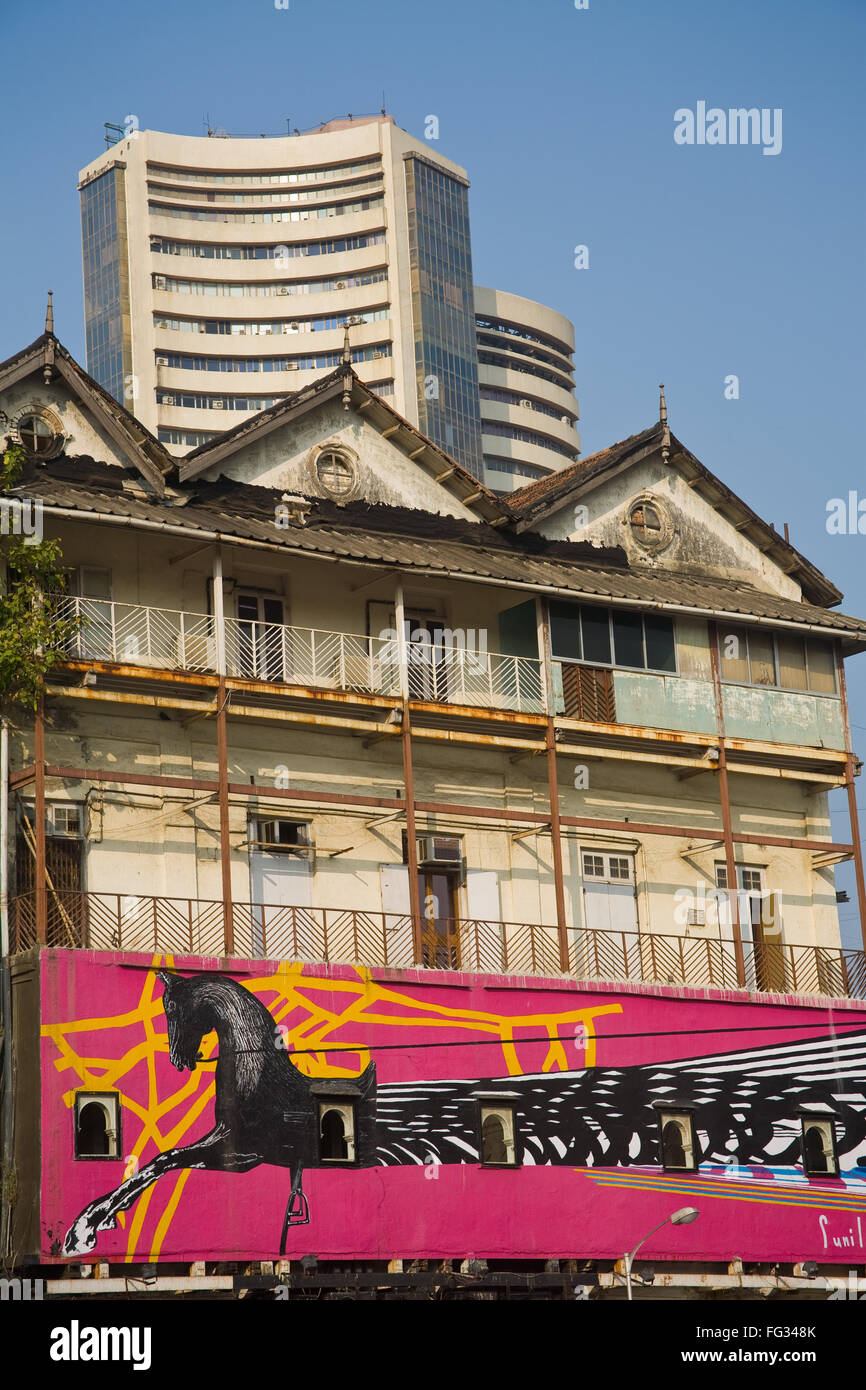 Kala ghoda mural depicting Bombay ; Mumbai ; Maharashtra ; India 21 12 ...