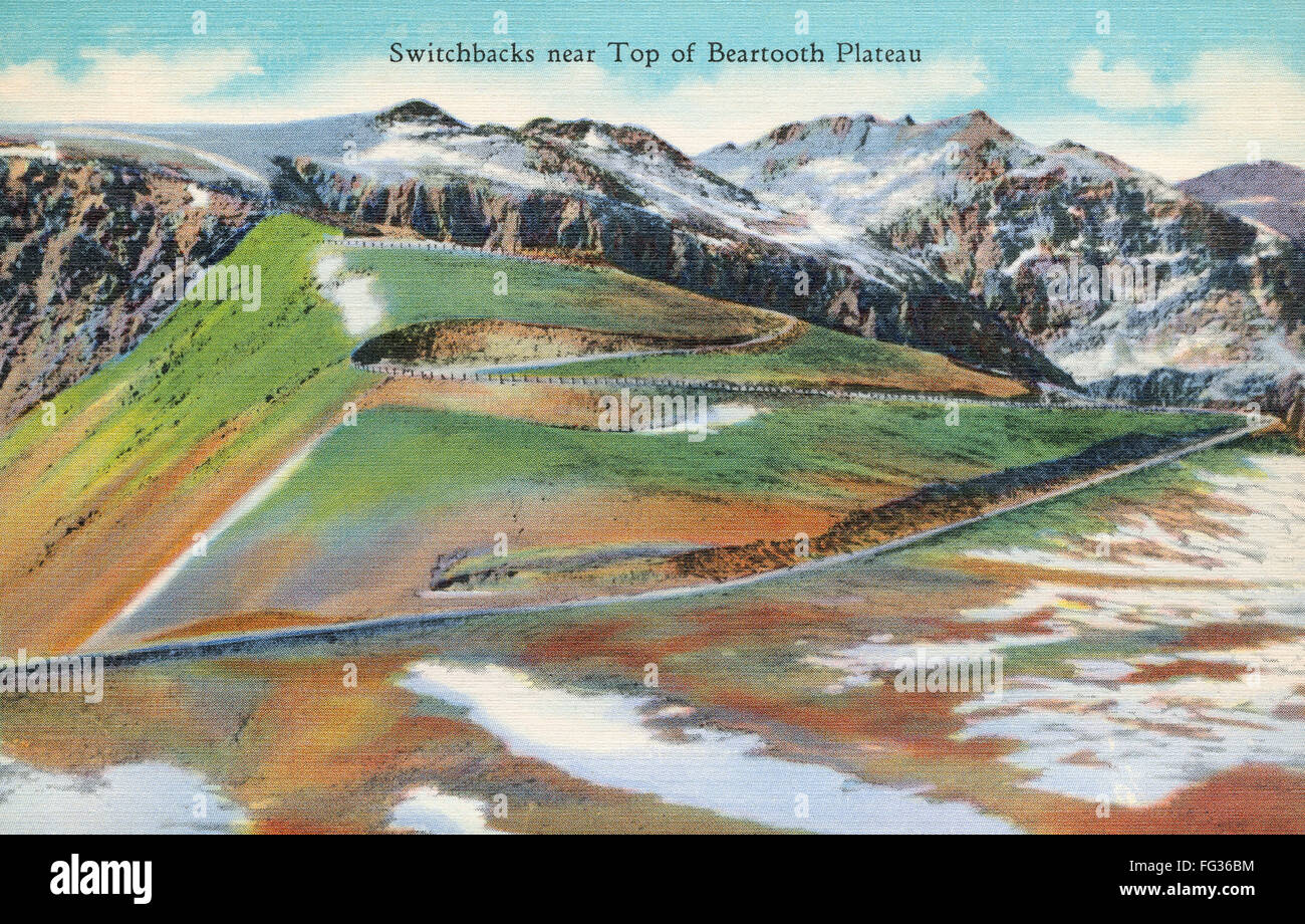 MONTANA: BEARTOOTH HIGHWAY. /nSwitchbacks on Beartooth Highway near the ...