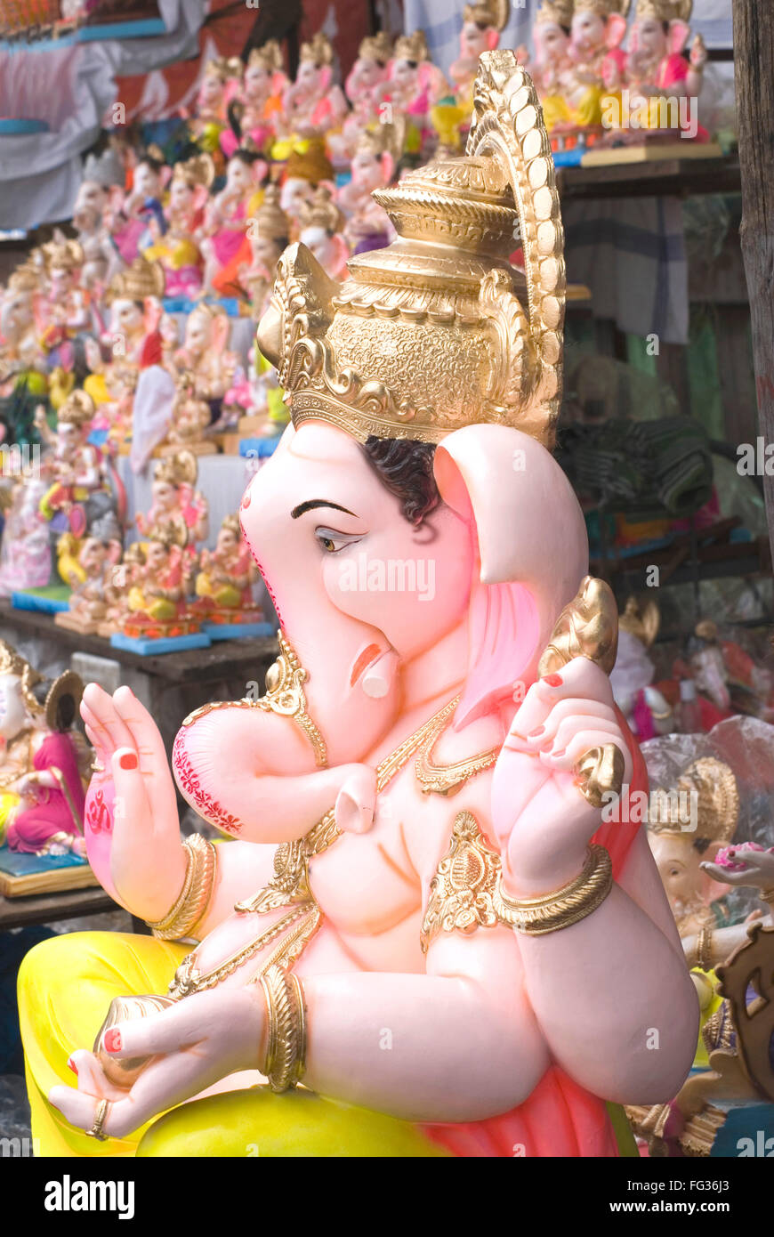 Idol of ganesh elephant headed god for sale in Ganeshotsav ; Pune ...