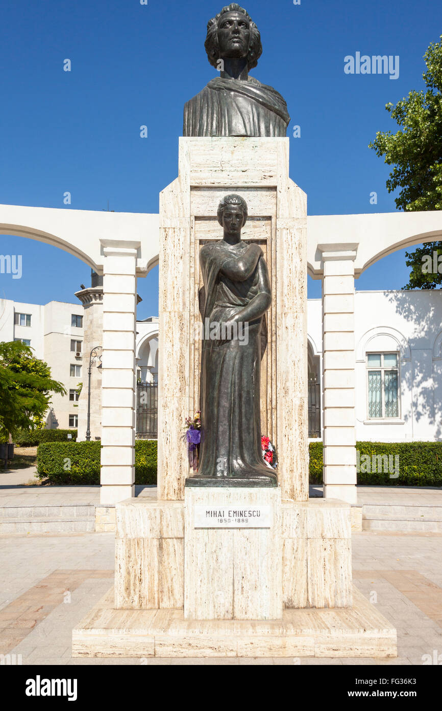 Statue of Mihai Eminescu, Constanta, Romania Stock Photo - Alamy