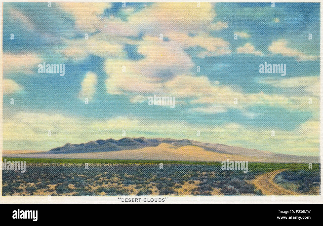 NEVADA: LANDSCAPE, 1935. /nA desert landscape in Nevada. Postcard ...