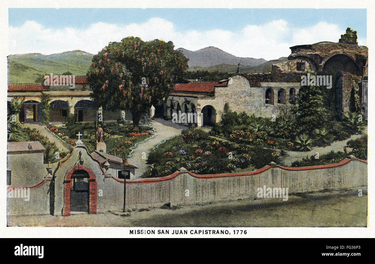 CALIFORNIA: MISSION. /nSpanish Franciscan Mission San Juan Capistrano ...