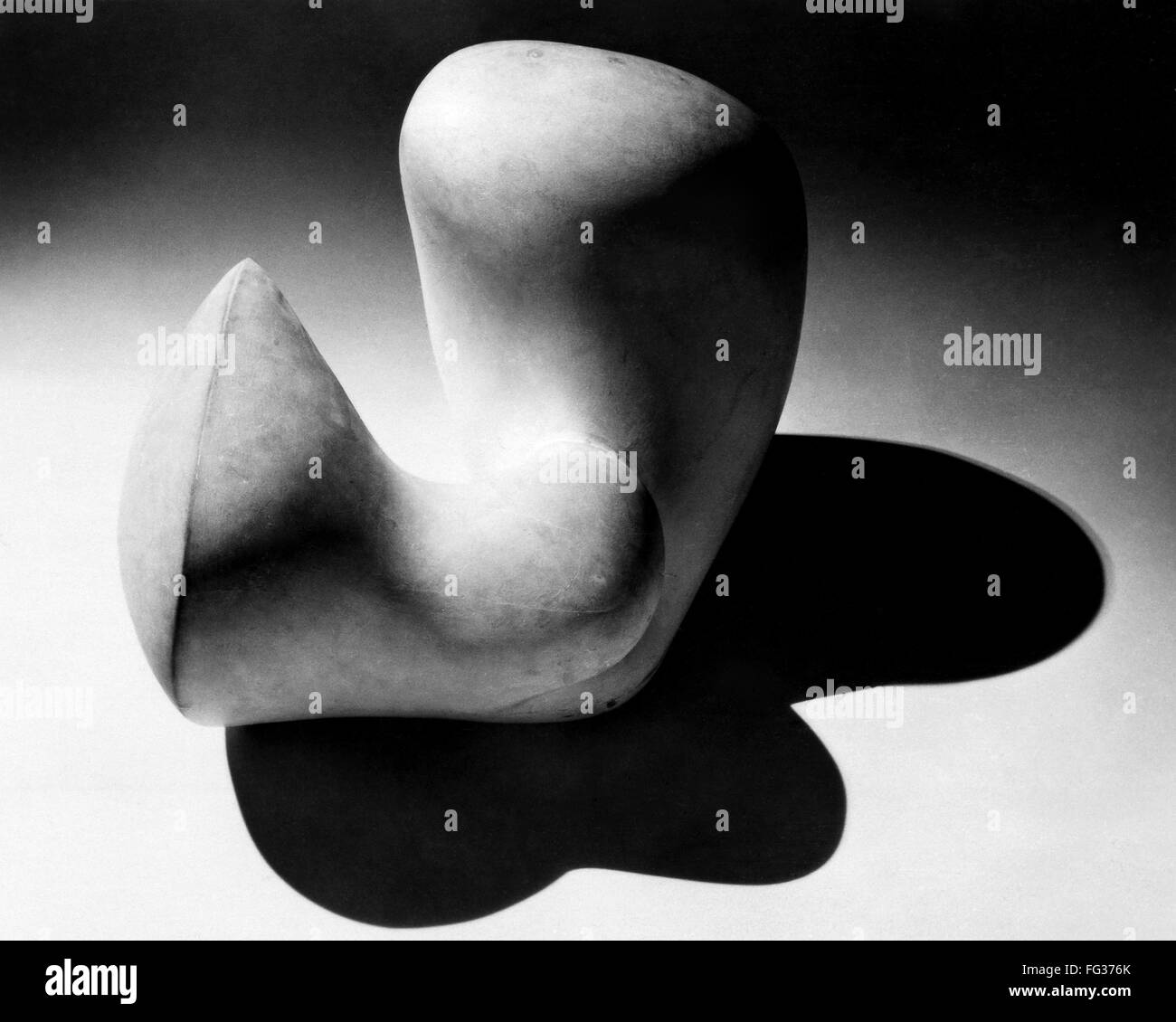 ARP: HUMAN CONCRETION, 1935. /n'Human Concretion.' Plaster sculpture by ...