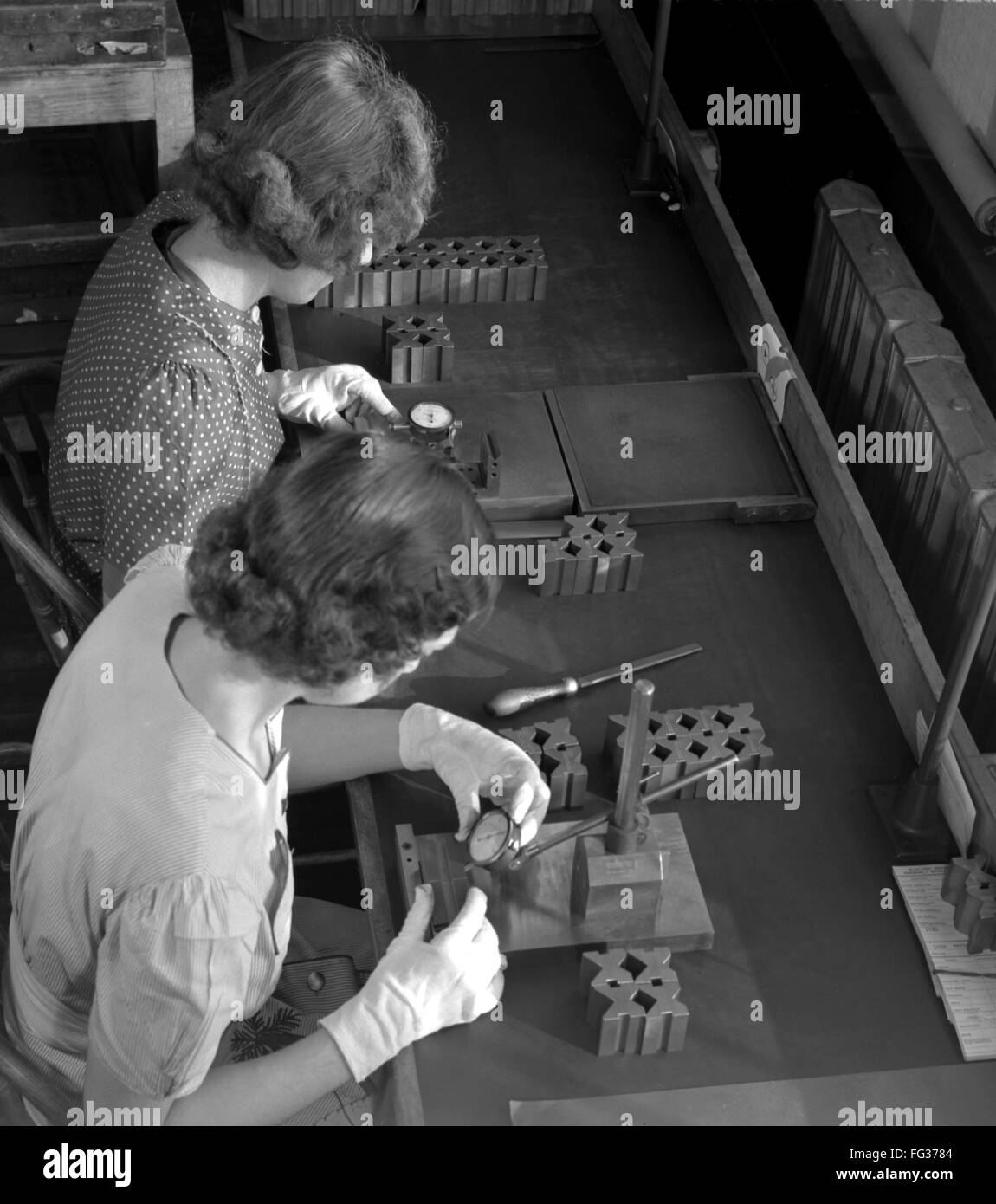 BOSTON: FACTORY, 1942. /nWomen working in a Gillette factory converted ...