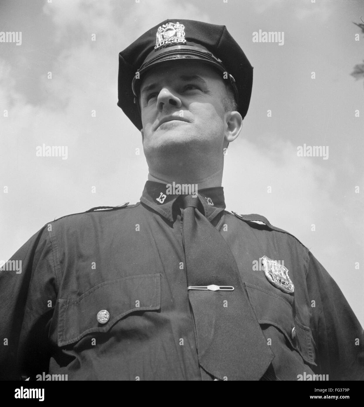 NEW YORK: POLICE OFFICER. /nPortrait of an Irish-American policeman in ...