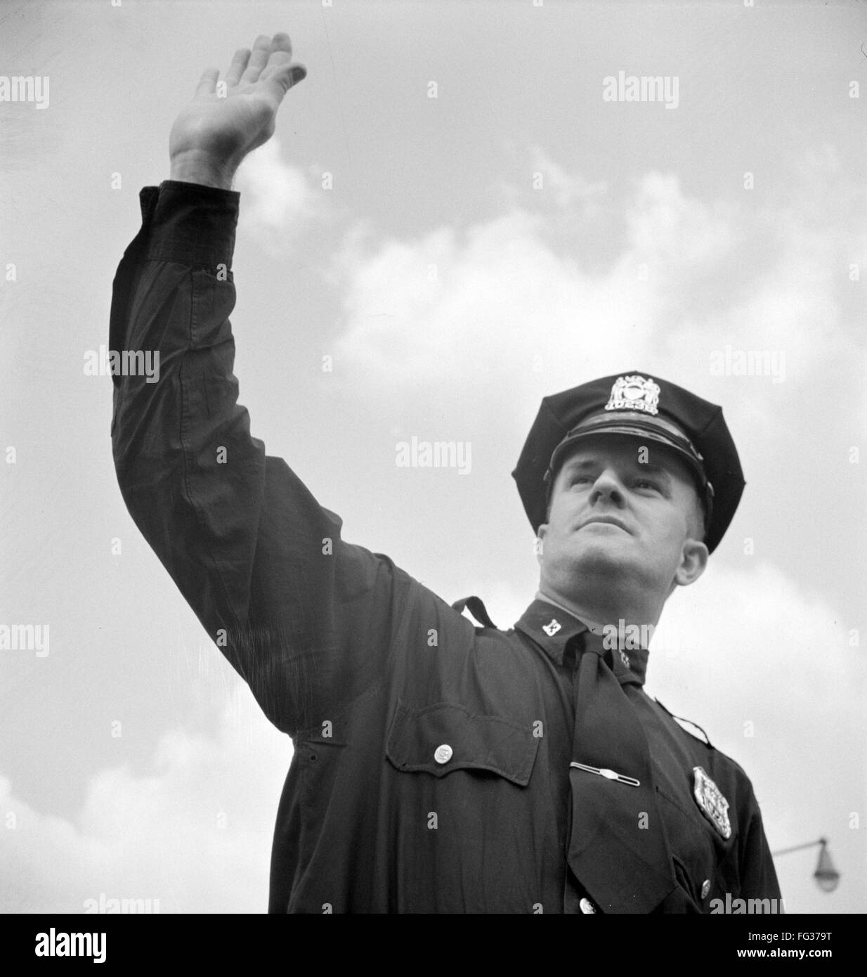 NEW YORK: POLICE OFFICER. /nPortrait of an Irish-American policeman in ...