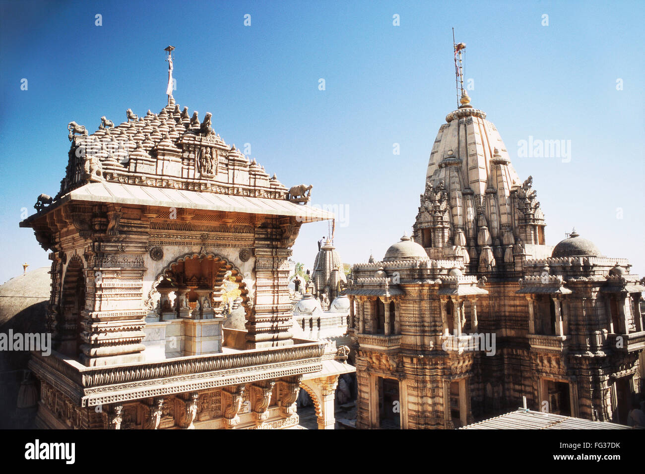 Jain temple , Shatrunjaya Hill , Palitana , Gujarat , India Stock Photo ...