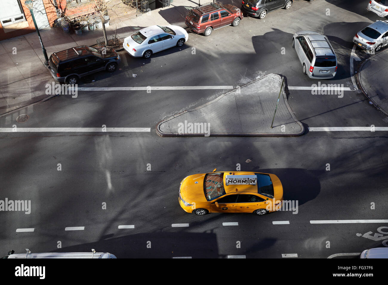 Manhattan intersection seen from above Stock Photo - Alamy