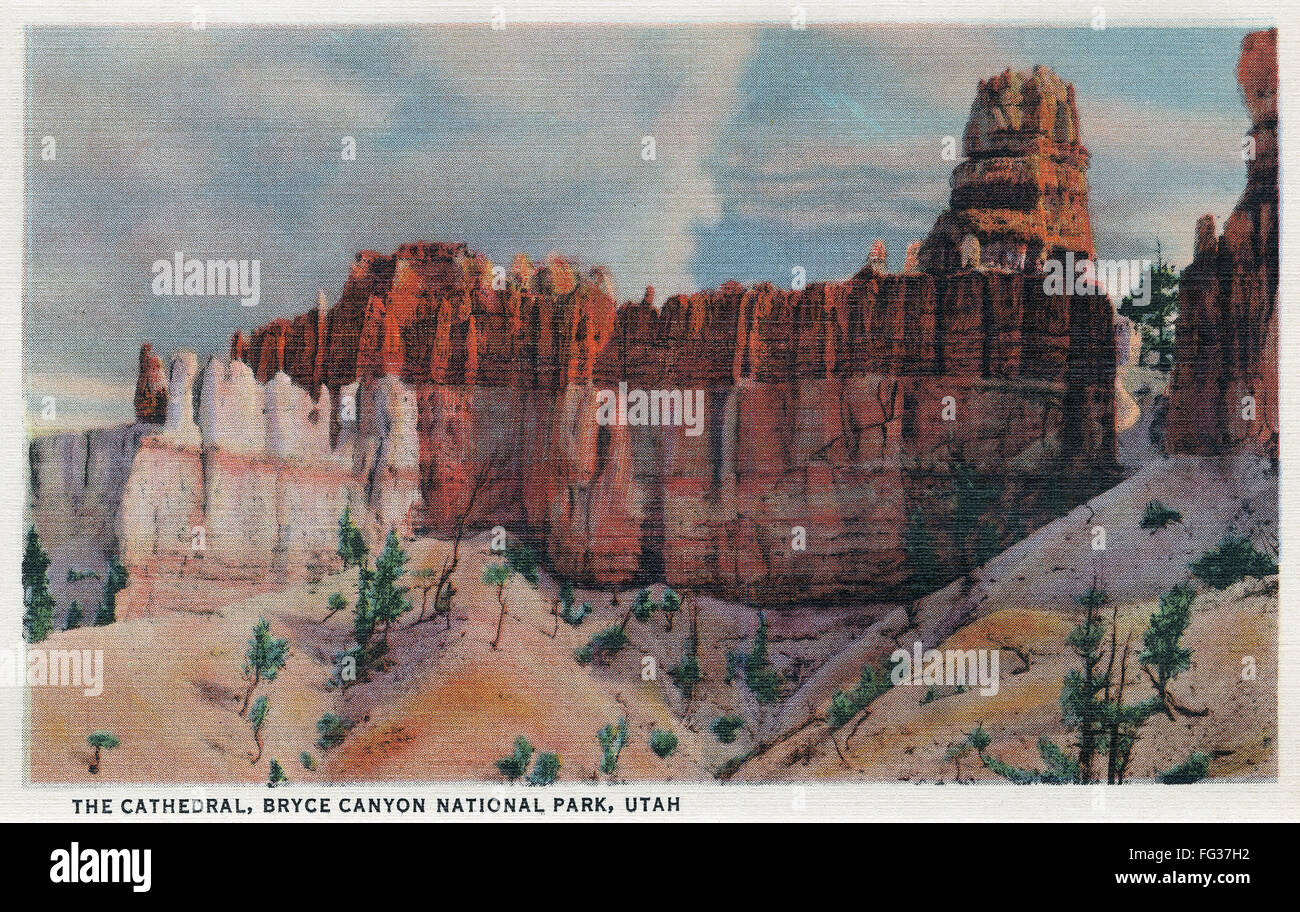 UTAH: BRYCE CANYON, c1935. /nThe Cathedral rock formation at Bryce ...