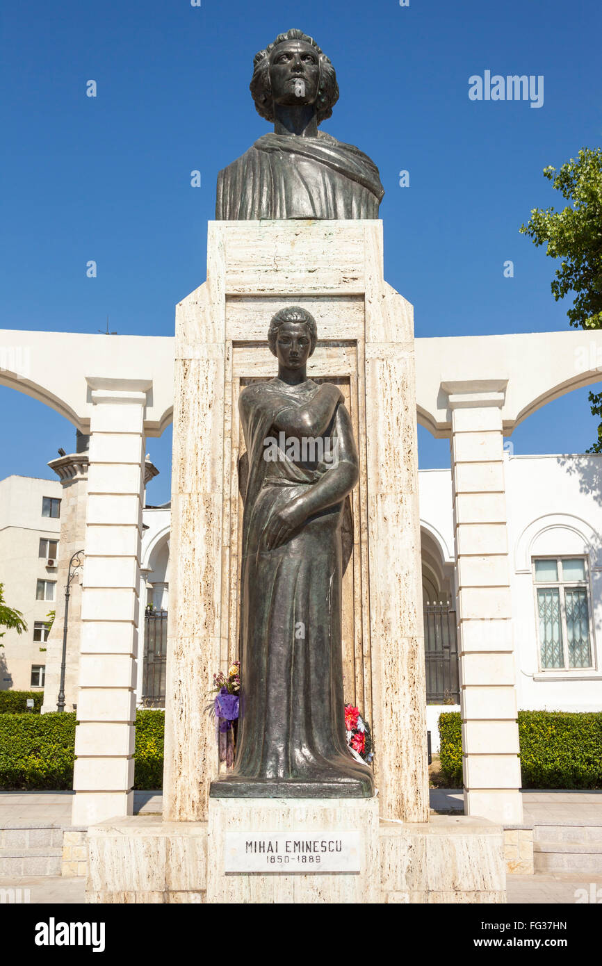 Statue of Mihai Eminescu, Constanta, Romania Stock Photo - Alamy