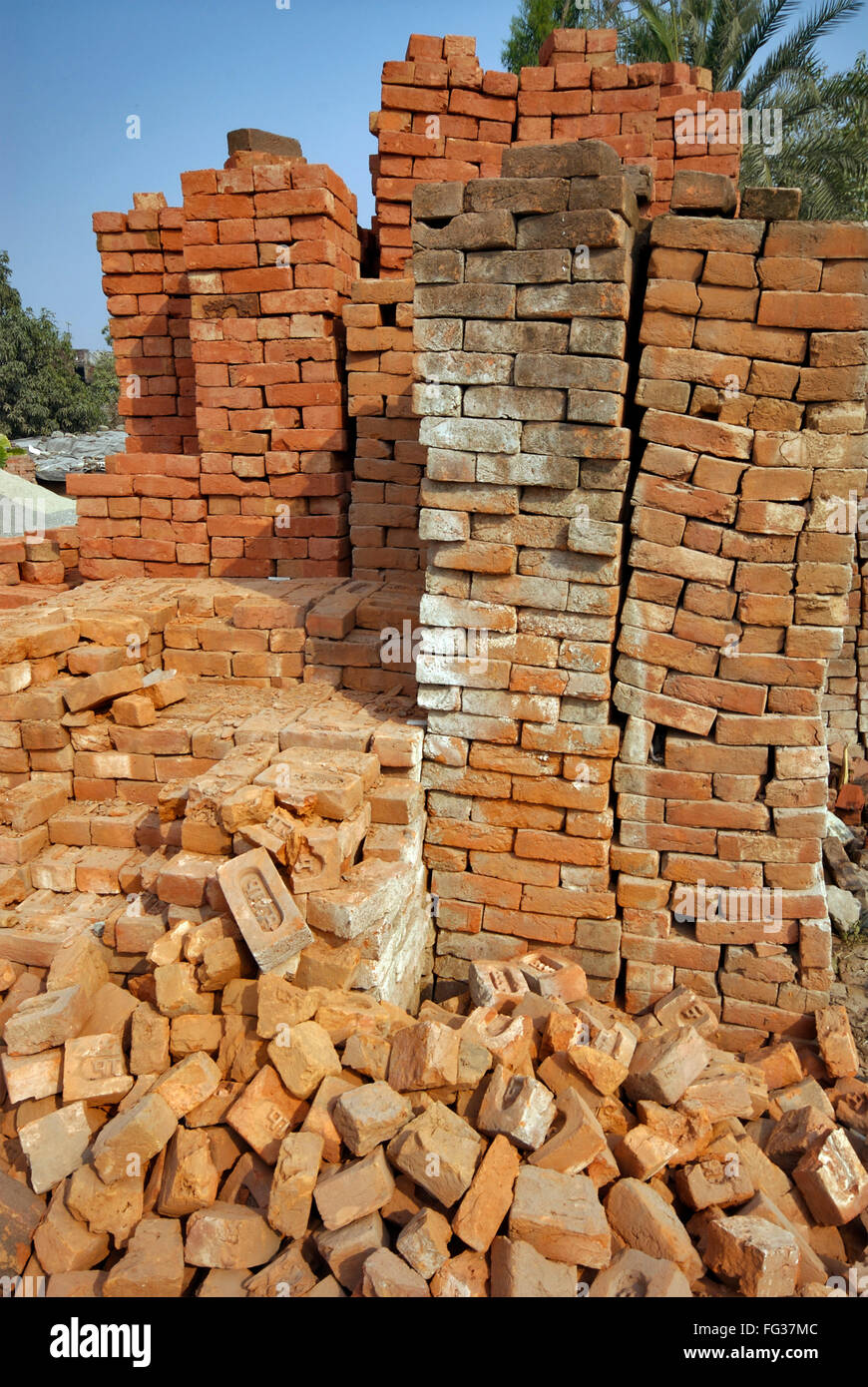 Stacks of bricks Stock Photo - Alamy