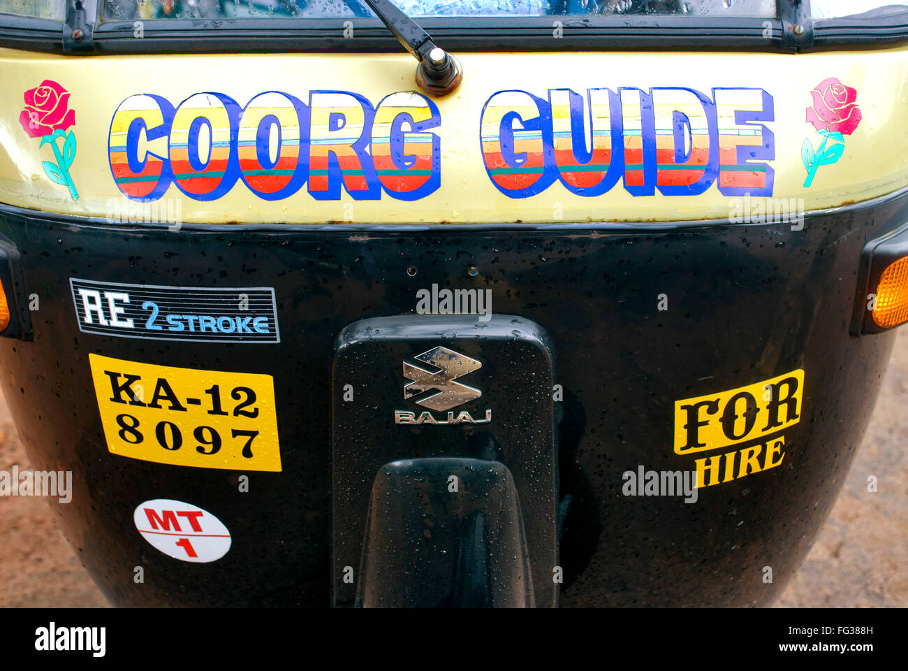 Rickshaw Coorg guide Madikeri Coorg Kodagu near Mangalore Karnataka ...