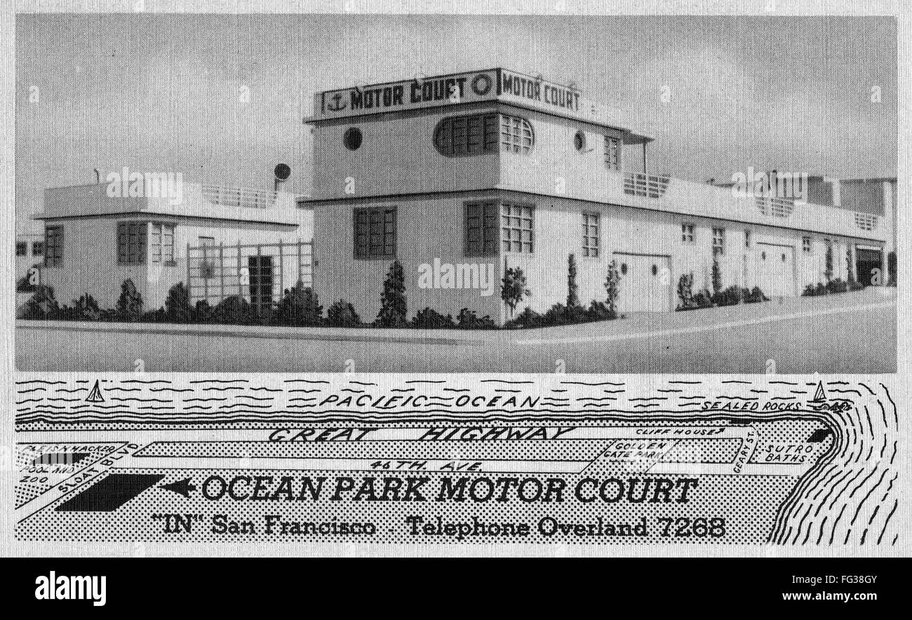 SAN FRANCISCO: MOTOR COURT. /nThe Ocean Park Motor Court in San ...