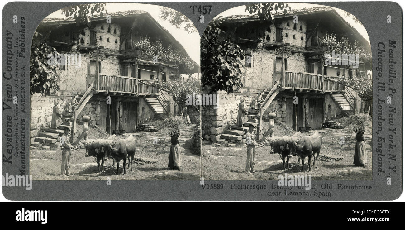 SPAIN: FARMHOUSE, c1900. /n'Picturesque beauty of an old farmhouse near ...