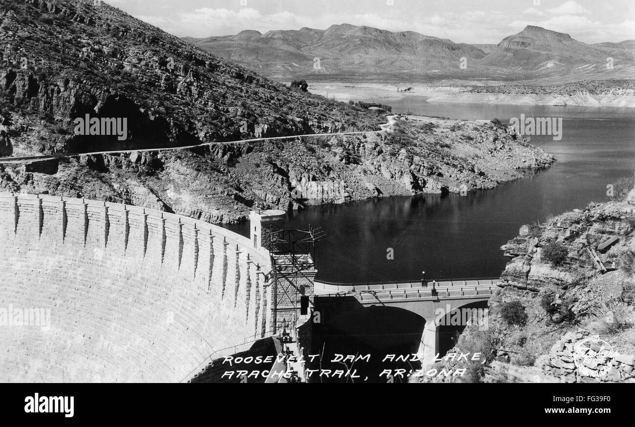 ARIZONA: ROOSEVELT DAM. /nThe Theodore Roosevelt Dam on the Salt River ...