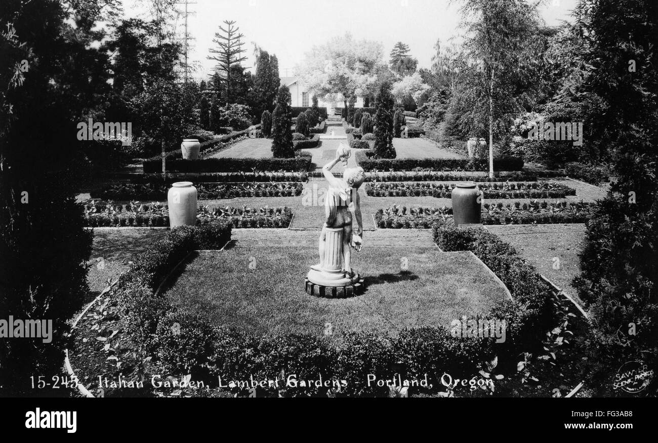 OREGON: LAMBERT GARDENS. /nThe Italian Garden at Lambert Gardens in ...