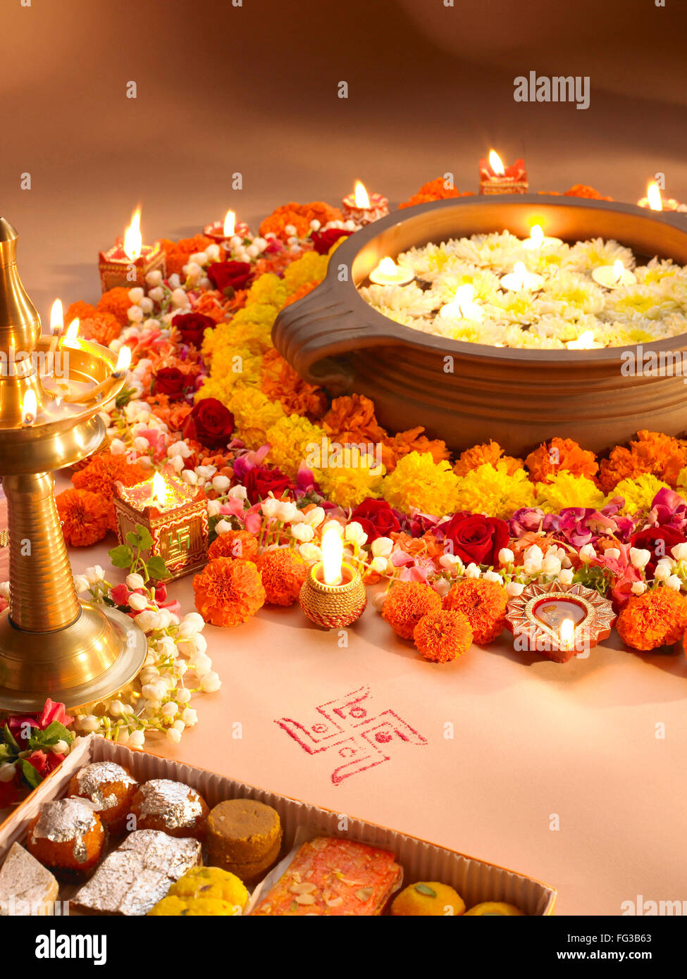 Flower Decoration For Diwali Festival