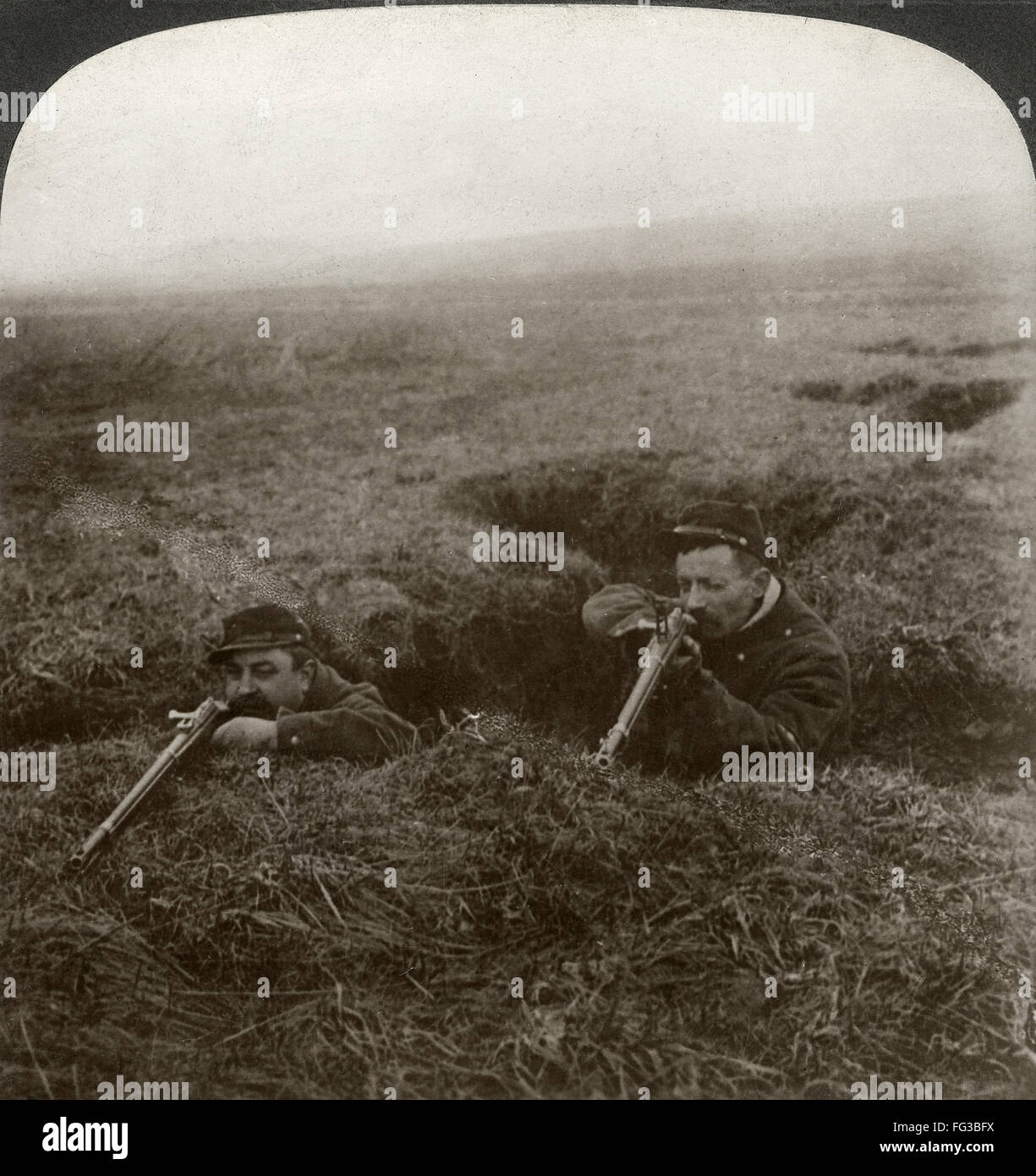 WWI: FRANCE, c1915. /n'Zigzag line of the Allied trenches - along the ...