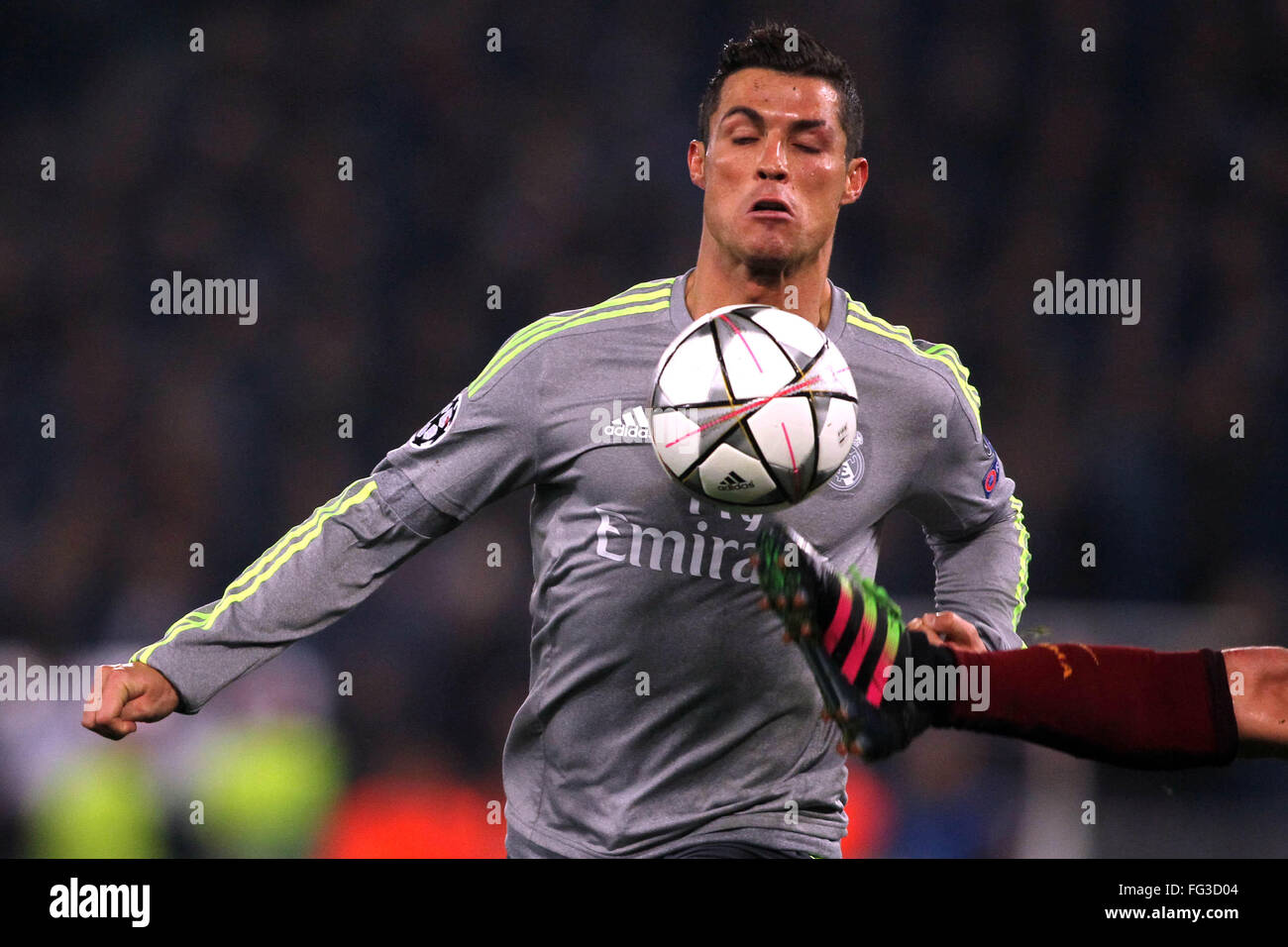 Rome, Italy. 17th February, 2016. Cristiano Ronaldo in action during ...