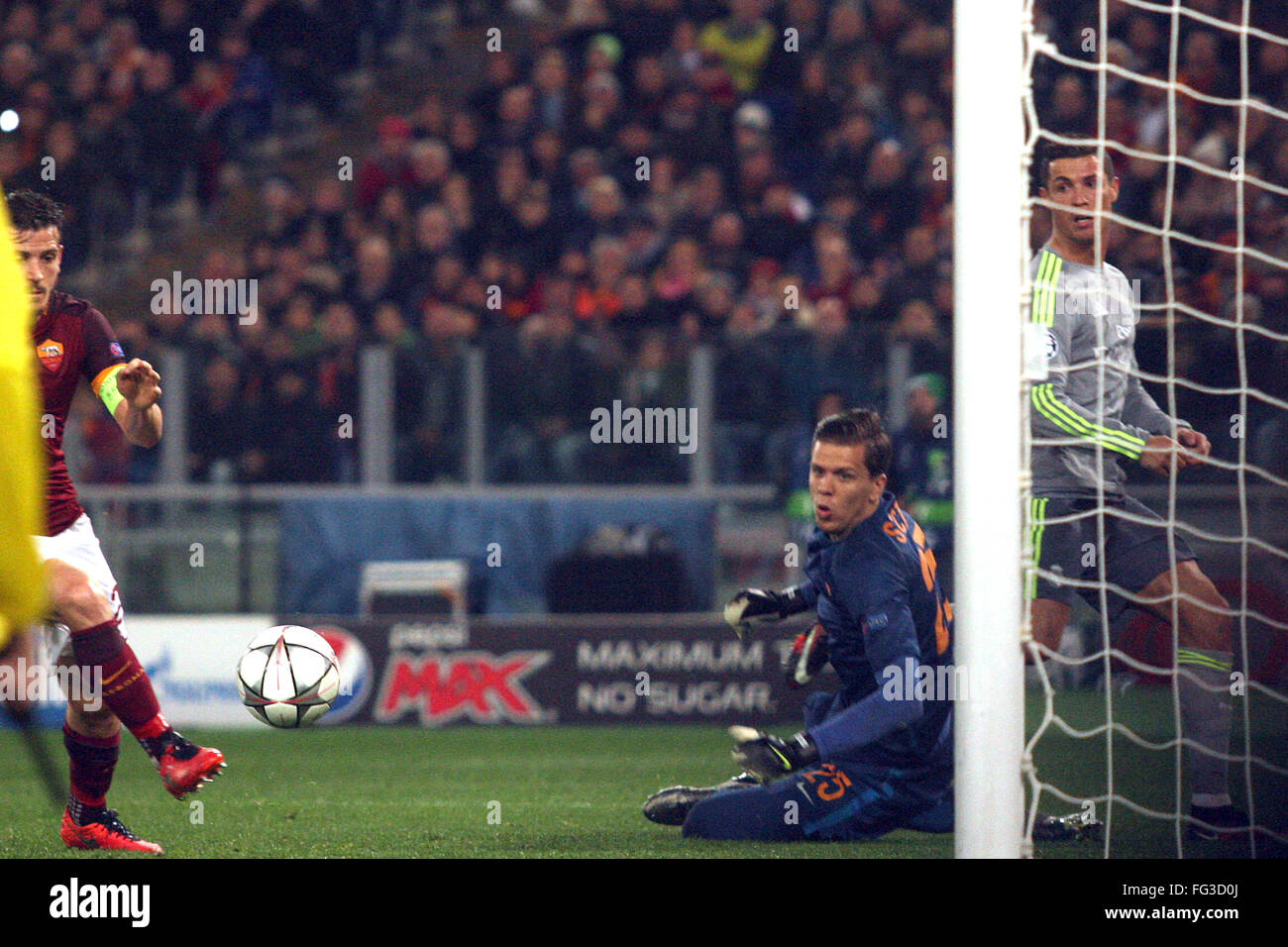 Rome, Italy. 17th February, 2016. Cristiano Ronaldo in action during ...