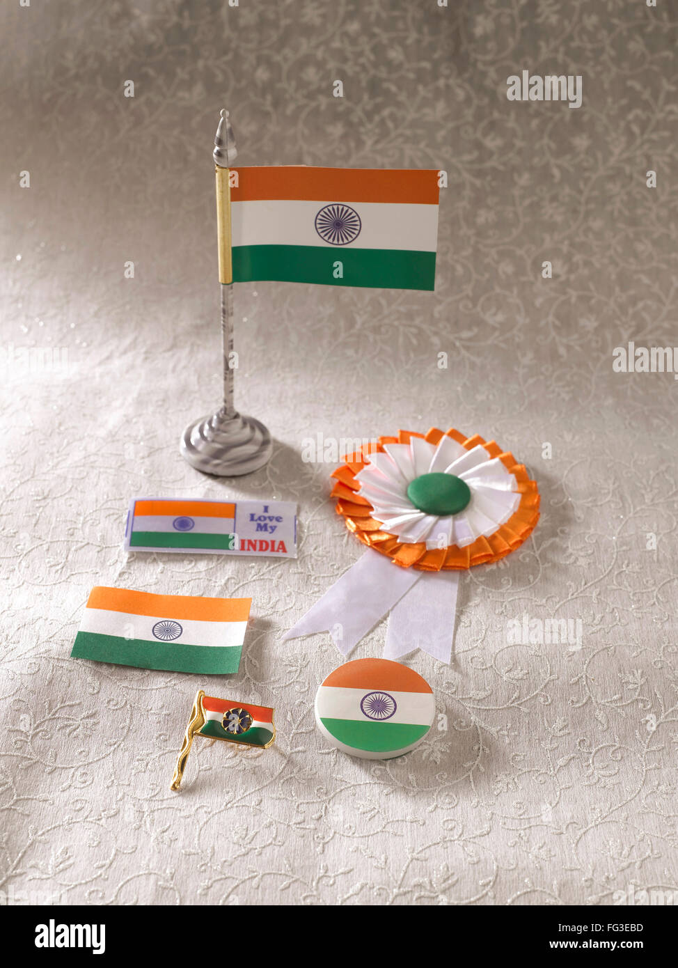 Indian flag badge India Stock Photo - Alamy