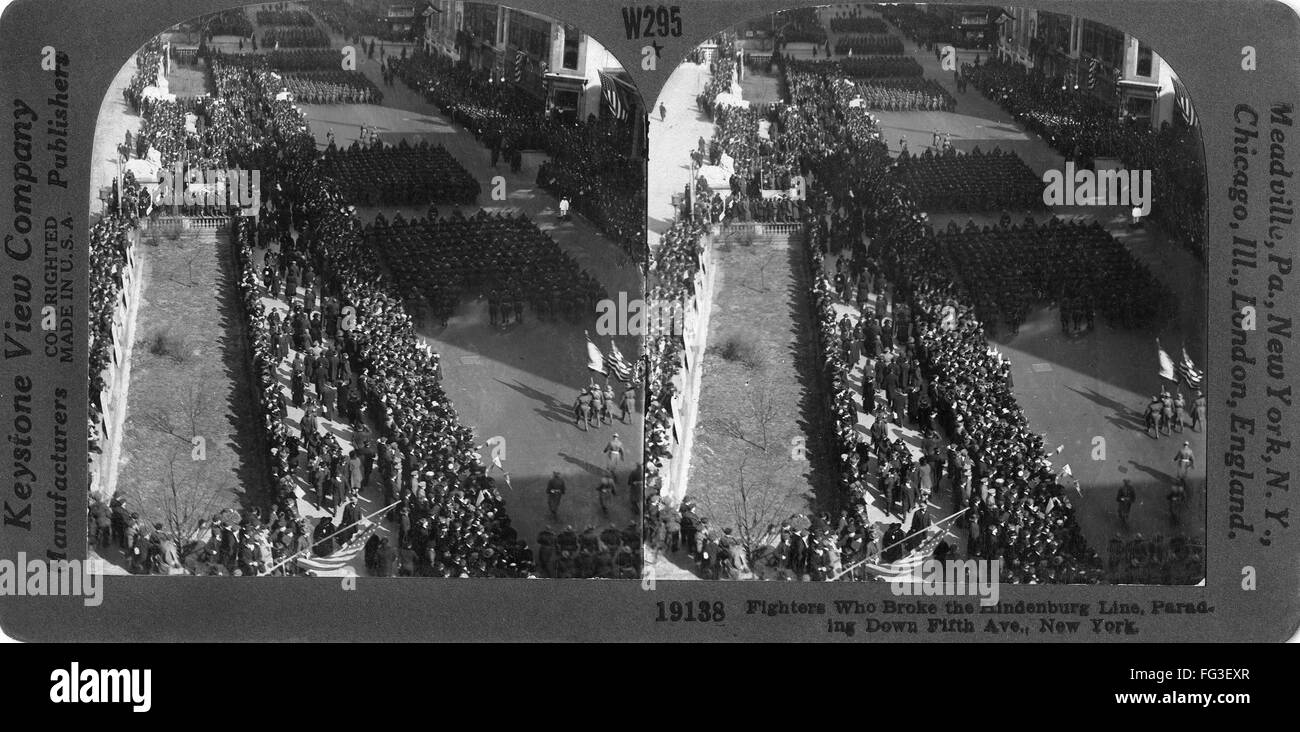 WORLD WAR I: PARADE, c1919. /nTroops who broke the Hindenburg Line of ...