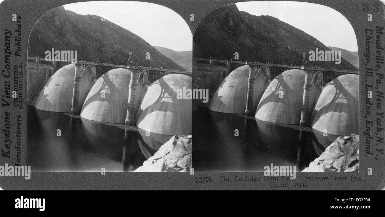 ARIZONA: COOLIDGE DAM. /nView of Coolidge Dam on the Gila River near ...