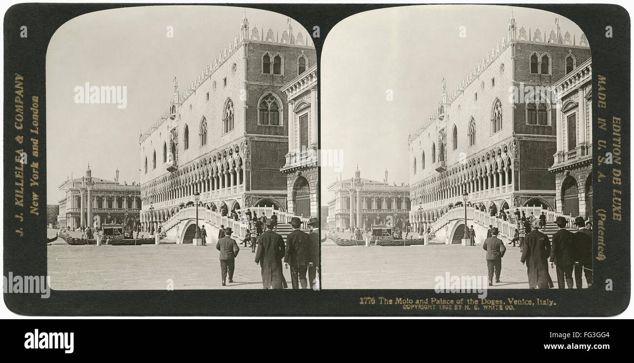 ITALY: VENICE, 1902. /nThe Molo and the Doge's Palace in Venice, Italy ...
