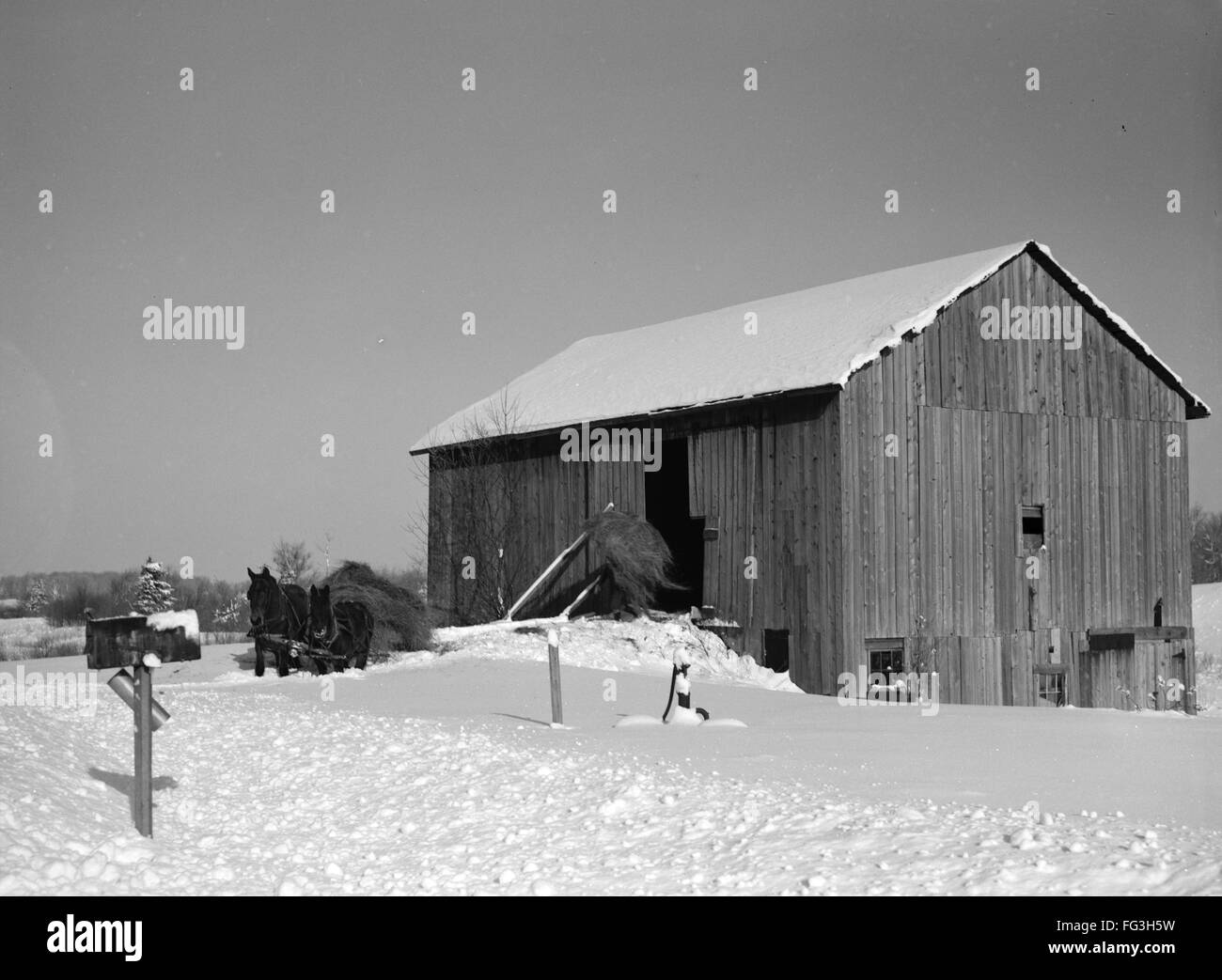 NEW YORK: BARN, 1937. /nA barn in Jefferson County, New York ...
