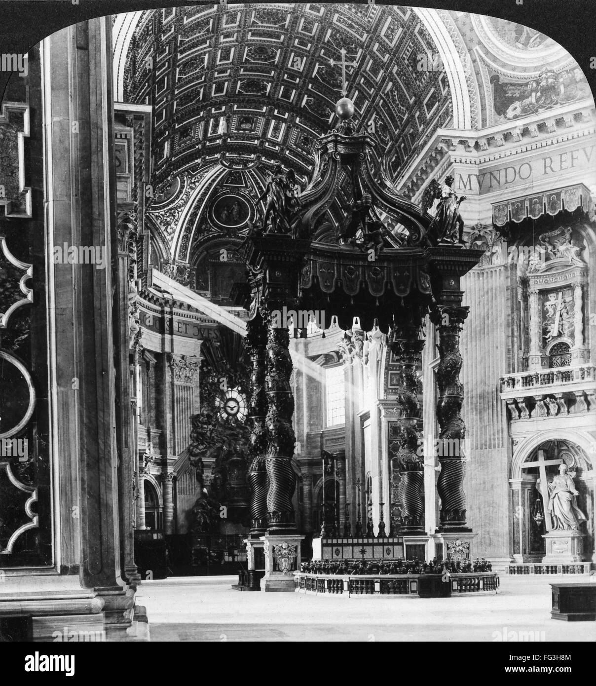 ROME: ST. PETER'S BASILICA. /nThe high altar canopy at St. Peter's ...