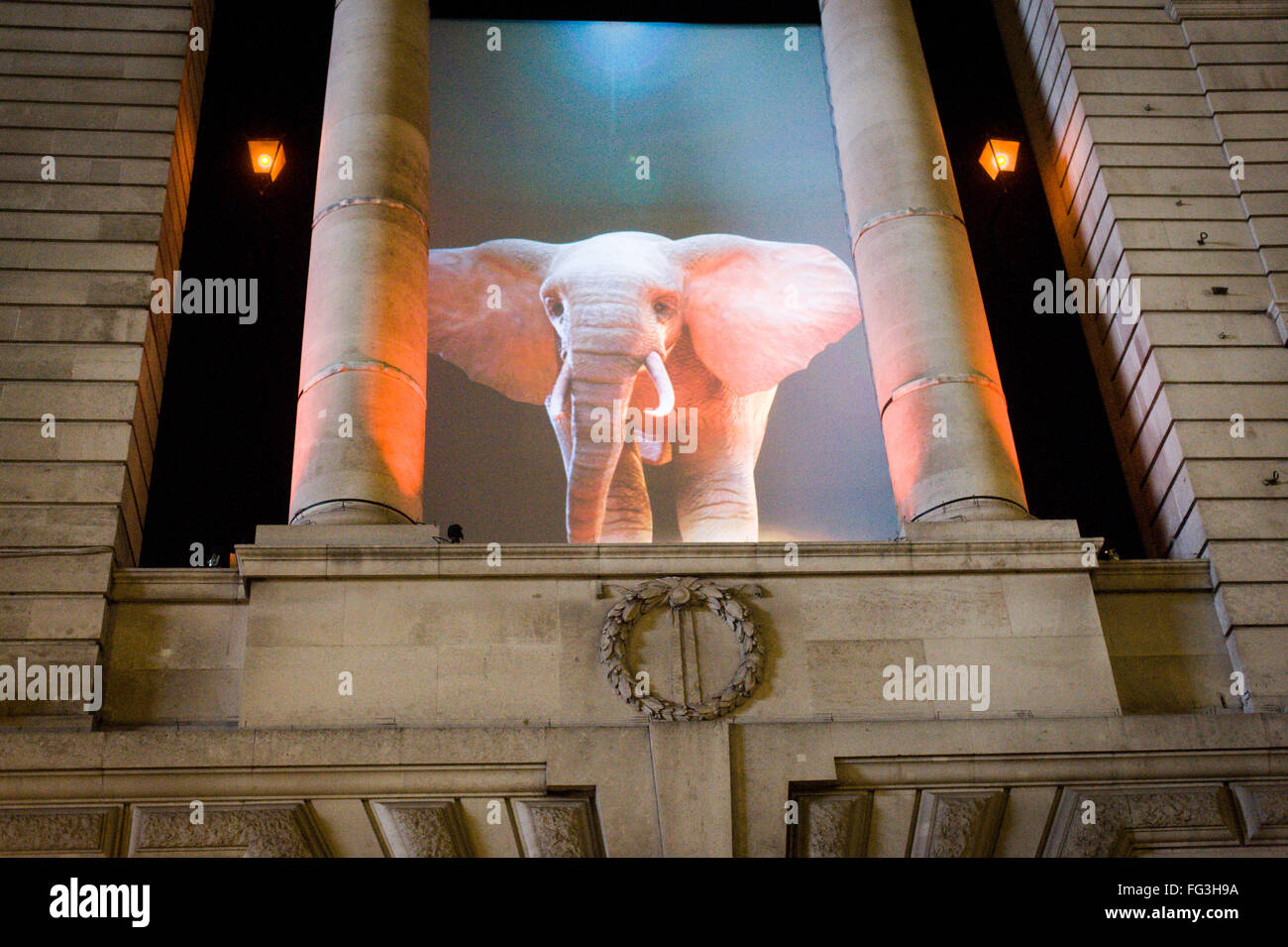 Art projected onto Regent street Stock Photo - Alamy