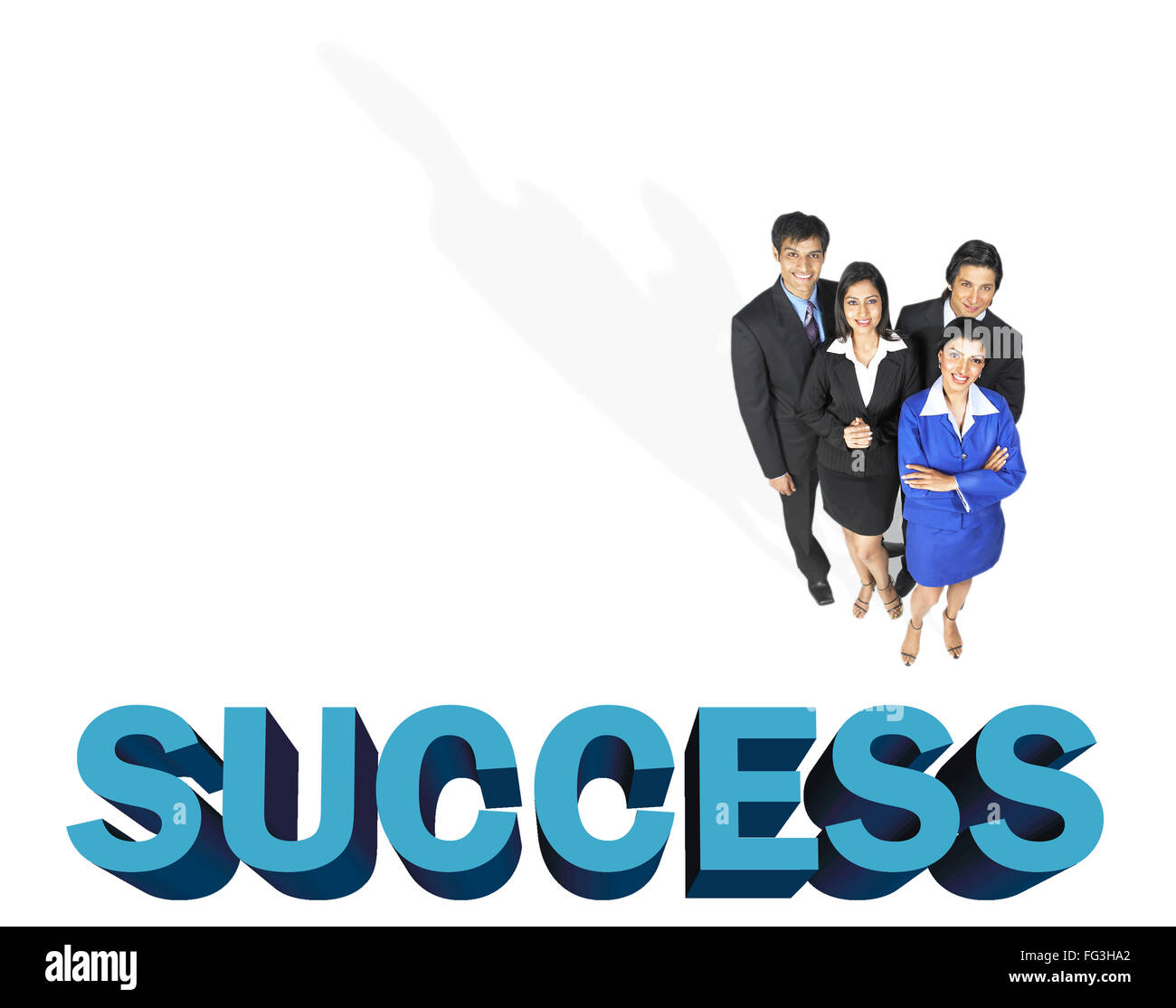 Teamwork of executives showing success MR Stock Photo - Alamy