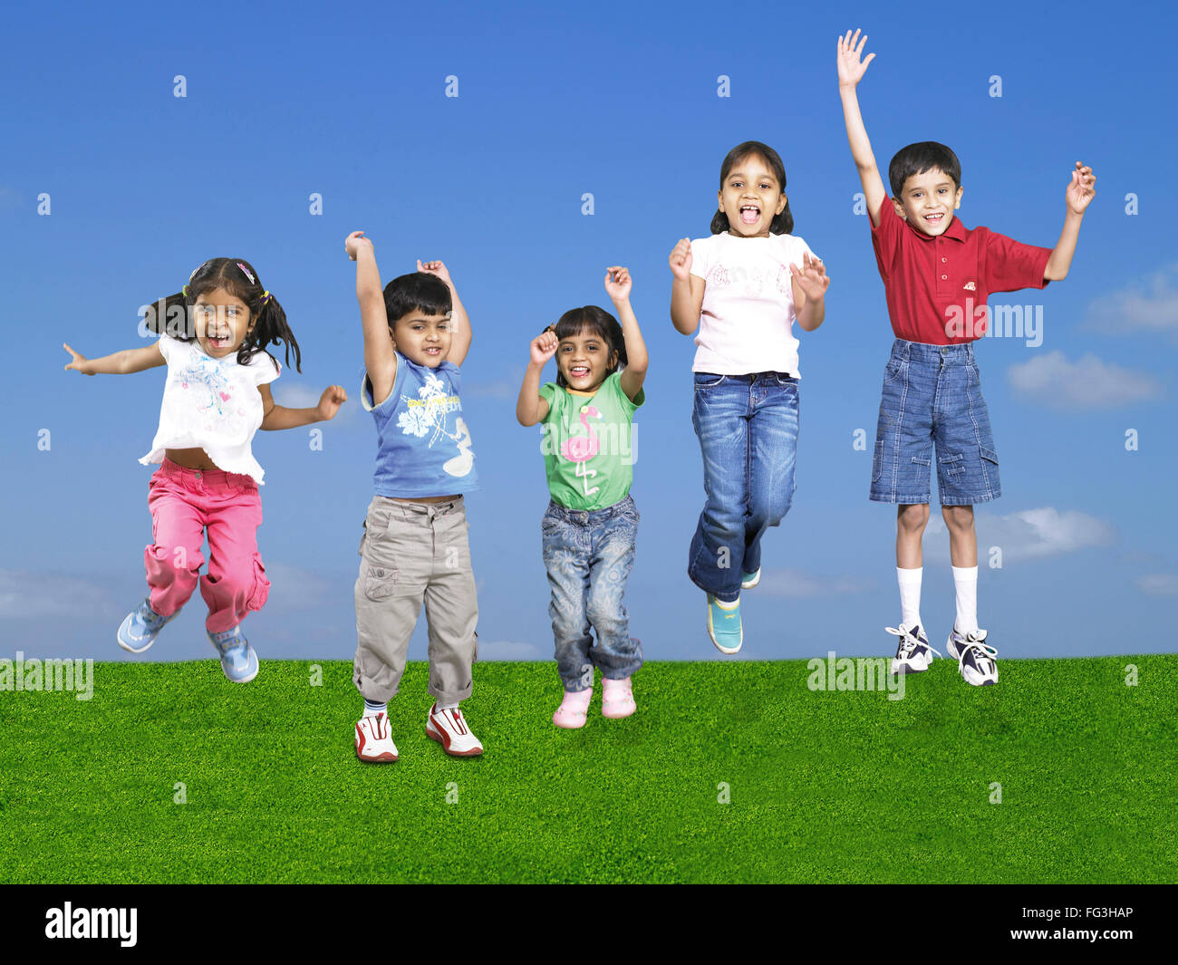 Children Jump For Joy