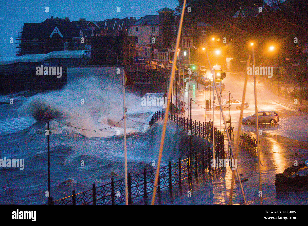 Bad weather in Weston Supermare - Storm Imogen Stock Photo - Alamy