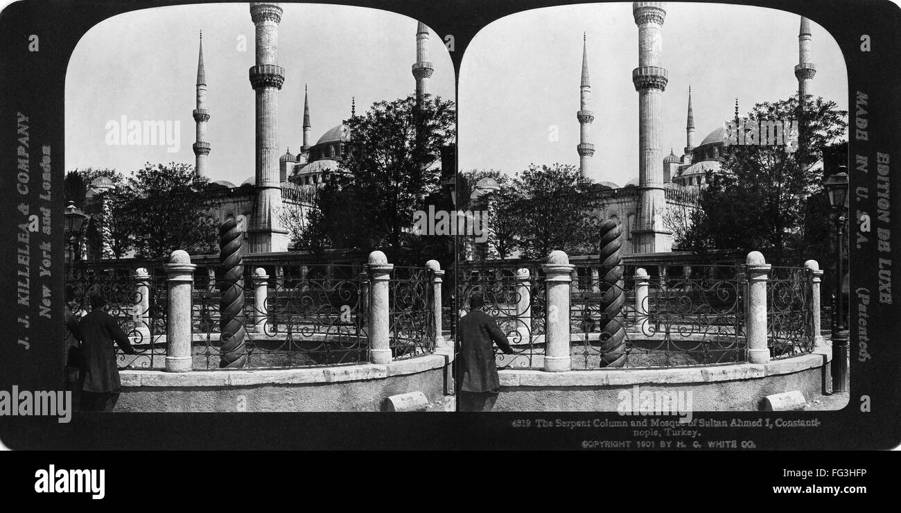 ISTANBUL: SERPENT COLUMN. /nAncient Greek bronze column, originally ...