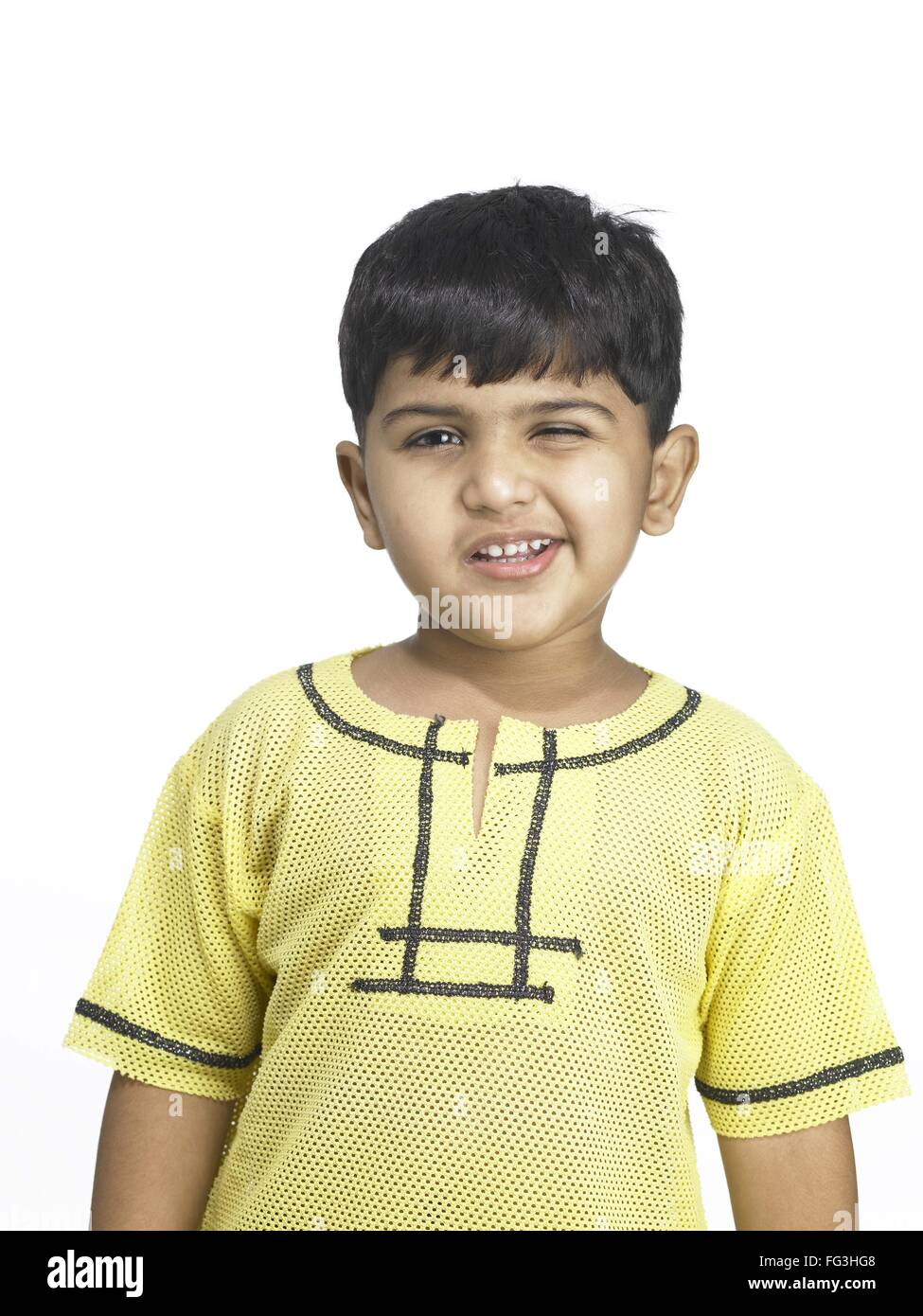 Indian boy making funny face hi-res stock photography and images - Alamy
