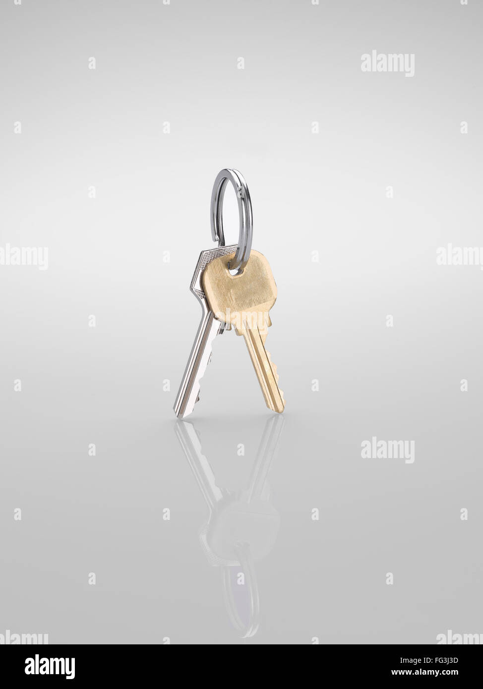 keys on gray background Stock Photo - Alamy