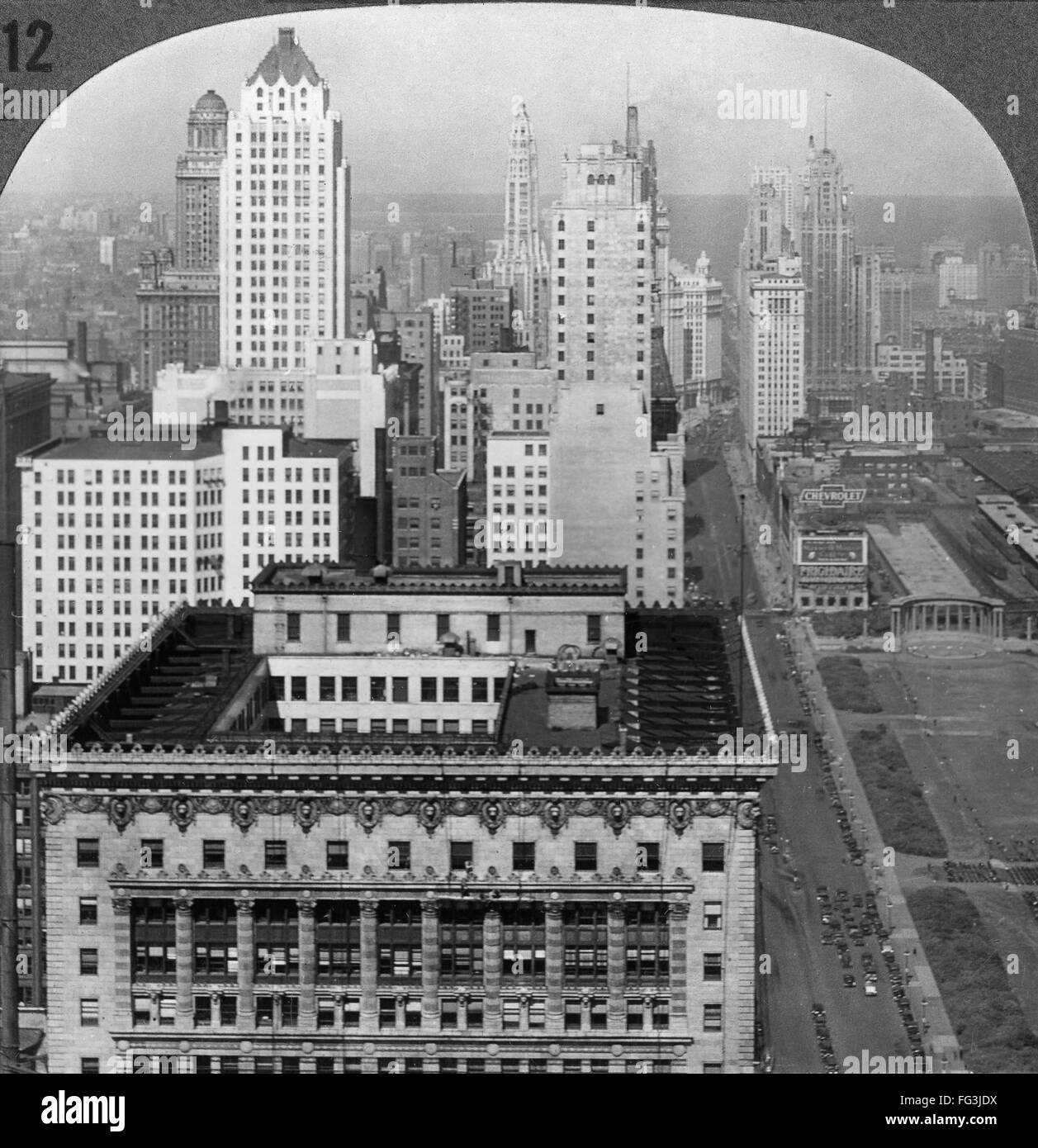 CHICAGO: MICHIGAN AVENUE. /nView of Michigan Avenue from Stratus Tower ...