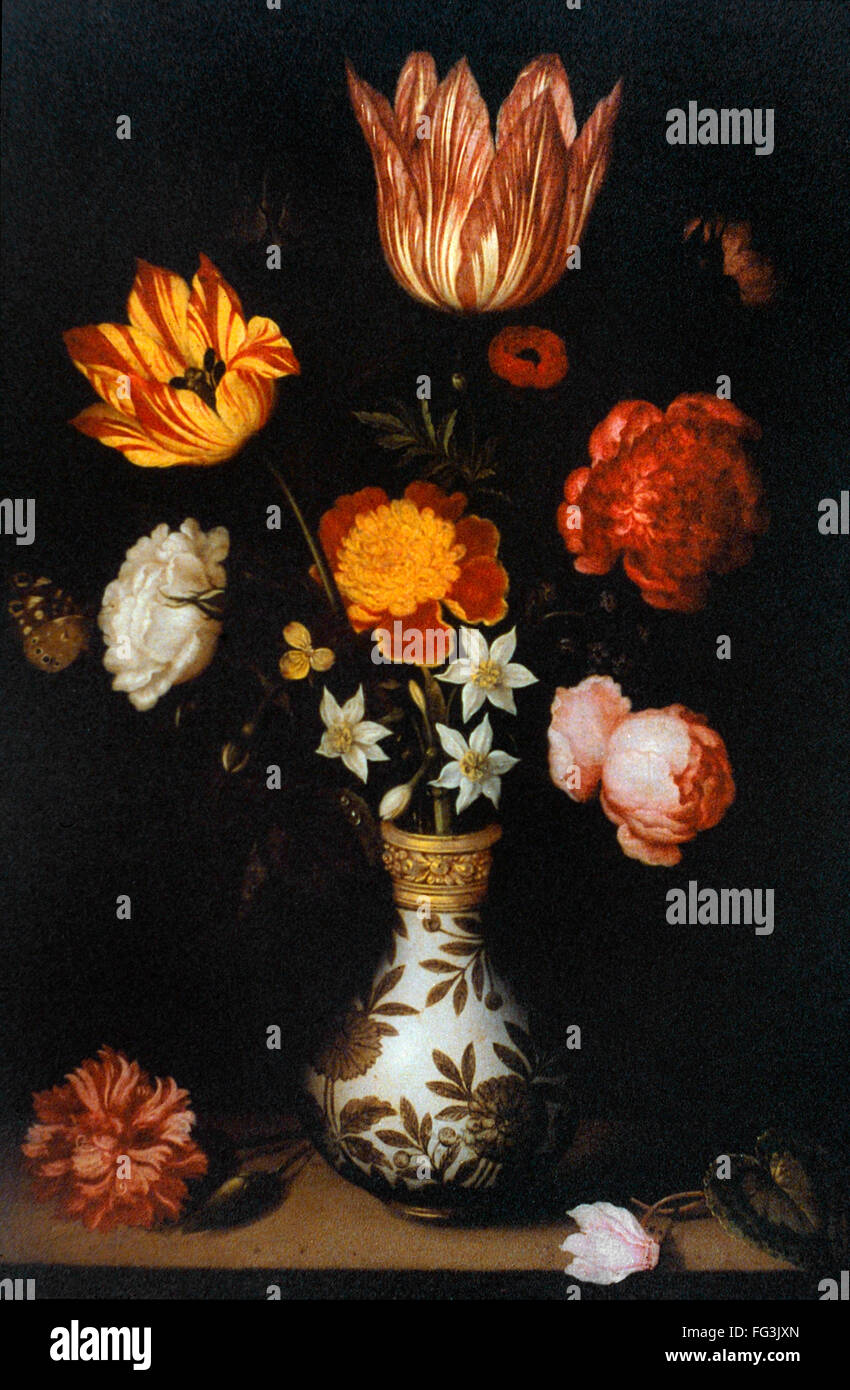 BOSSCHAERT: FLOWERS, 1619. /n'Still Life with Flowers in a Wan-li Vase ...