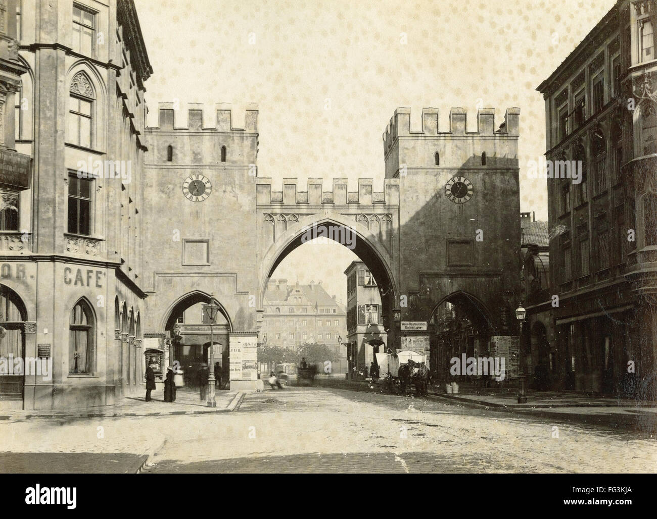 MUNICH: GATE. /nThe Karlstor gate in Munich, Germany. Photograph, c1900 ...