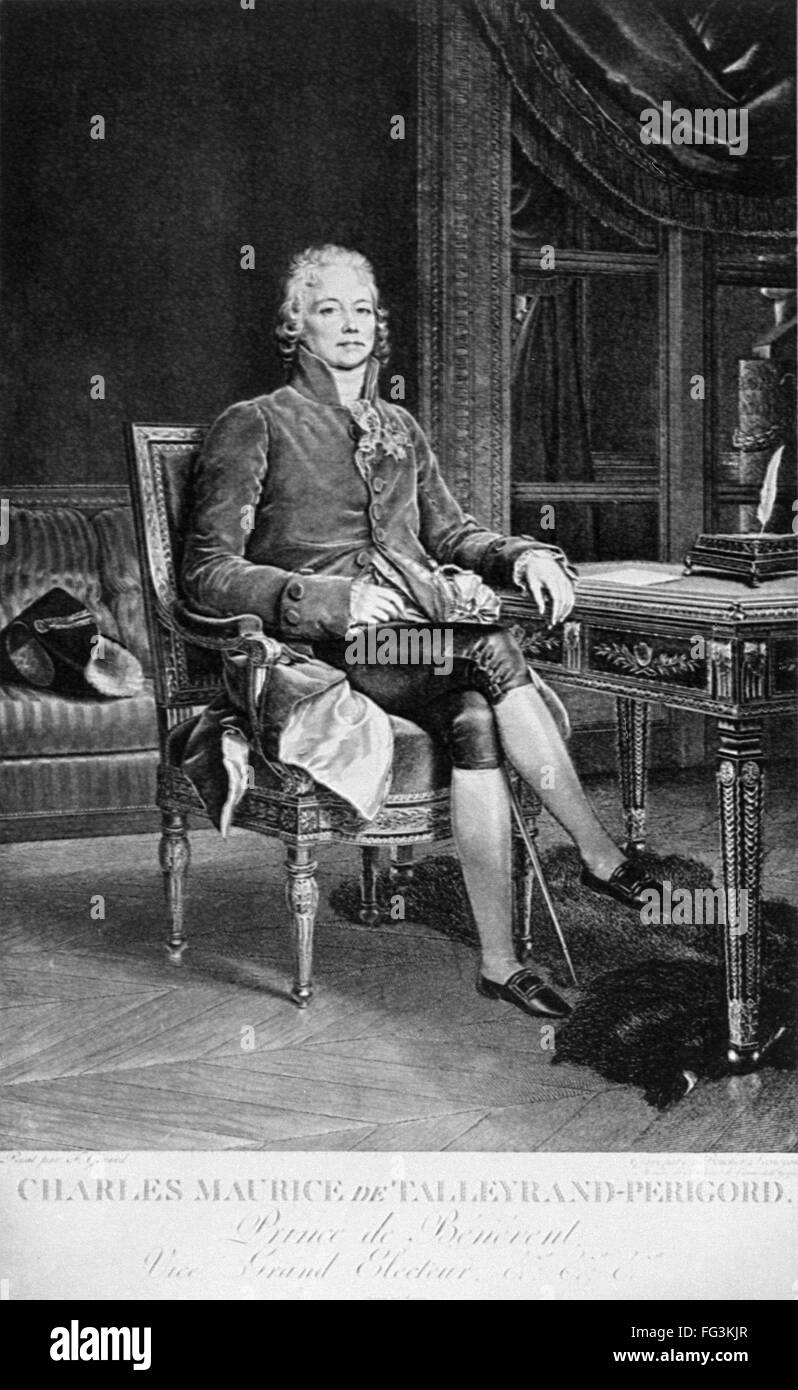 PRINCE TALLEYRAND /n(1754-1838). Charles Maurice de Talleyrand. French ...
